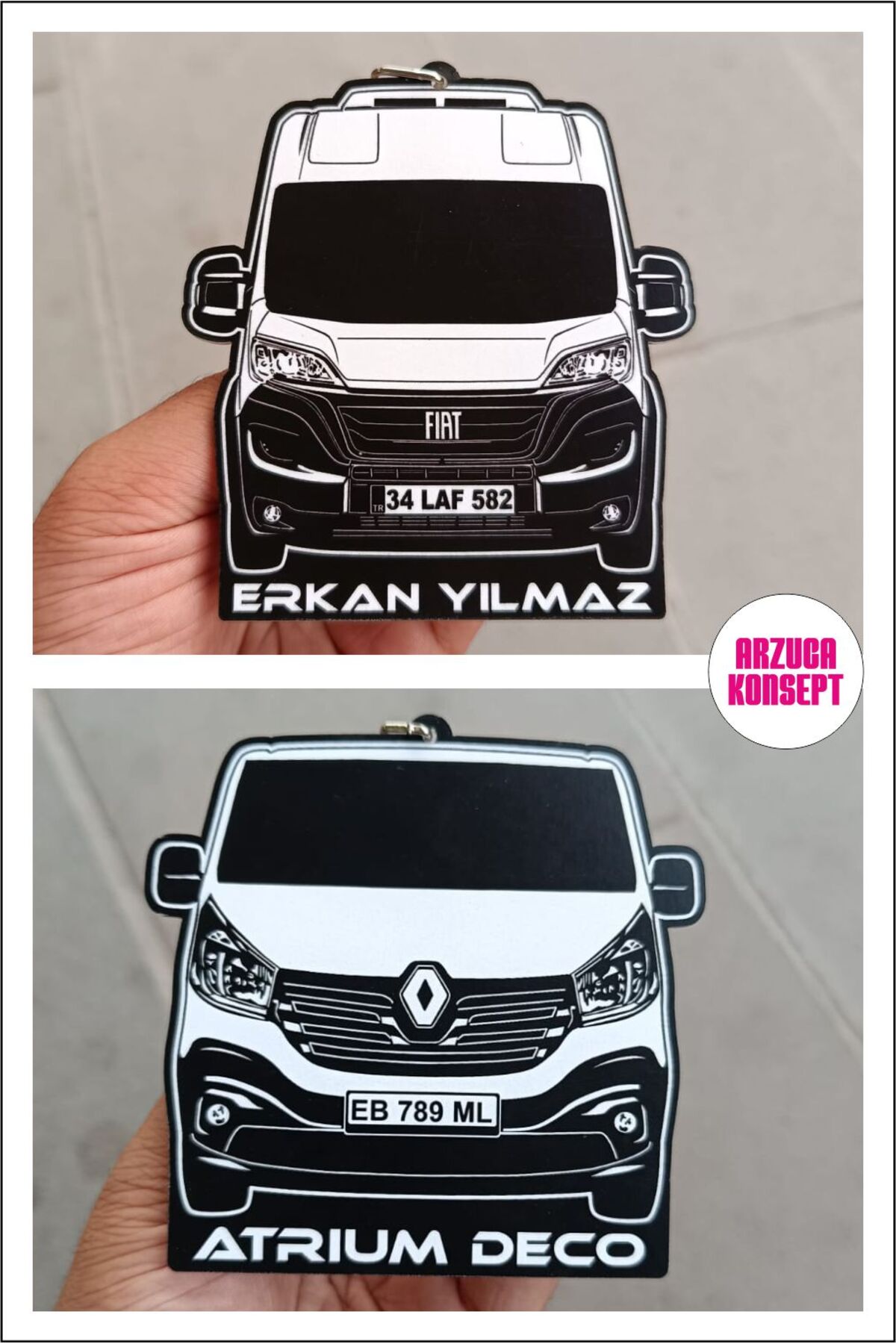 Arzuca Konsept Araba Dikiz Ayna Süsü | Kişiye Özel Pleksi Dikiz Ayna ...