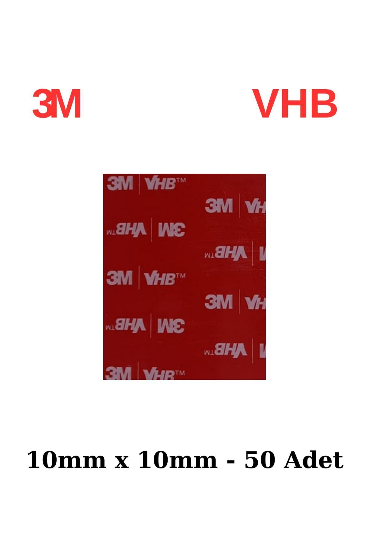 3M 10x10x1mm Yedek Güçlü Çift Taraflı Vhb Bant Die Cut Kesim (50 ADET ...