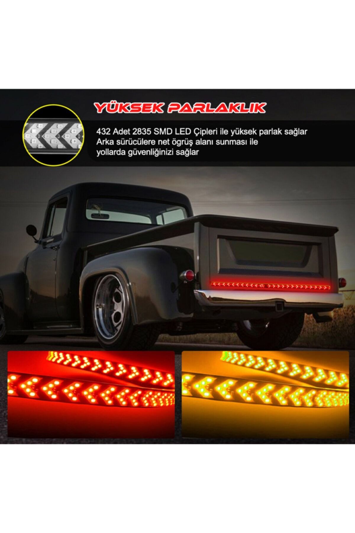 Carlifestyle Pick Up Ledi Off Road Bagaj Sinyalli Kayar Led Lamba 120cm ...