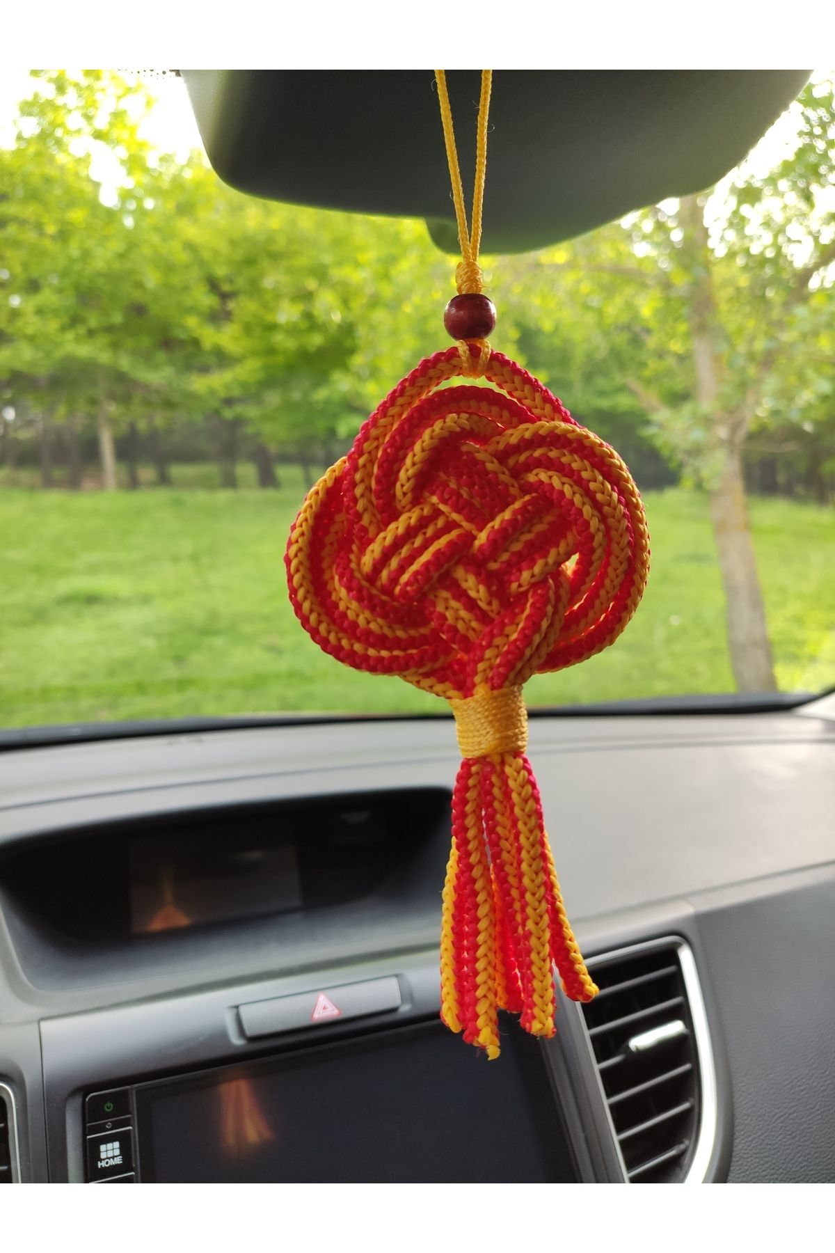 HANIMKIZ SARI KIRMIZI TARAFTAR ARABA DİKİZ AYNASI AKSESUARI KAPI VE ...