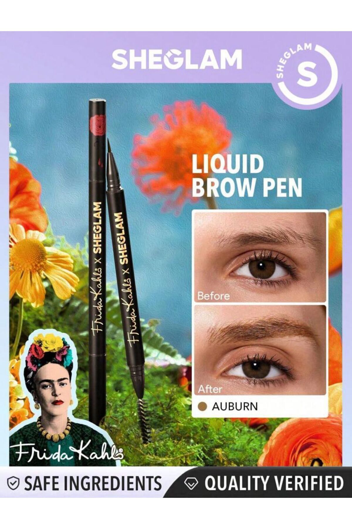 SHEGLAM FRIDA KAHLO BROW ICON LIQUID BROW PEN, Suya dayanıklı kaş ...