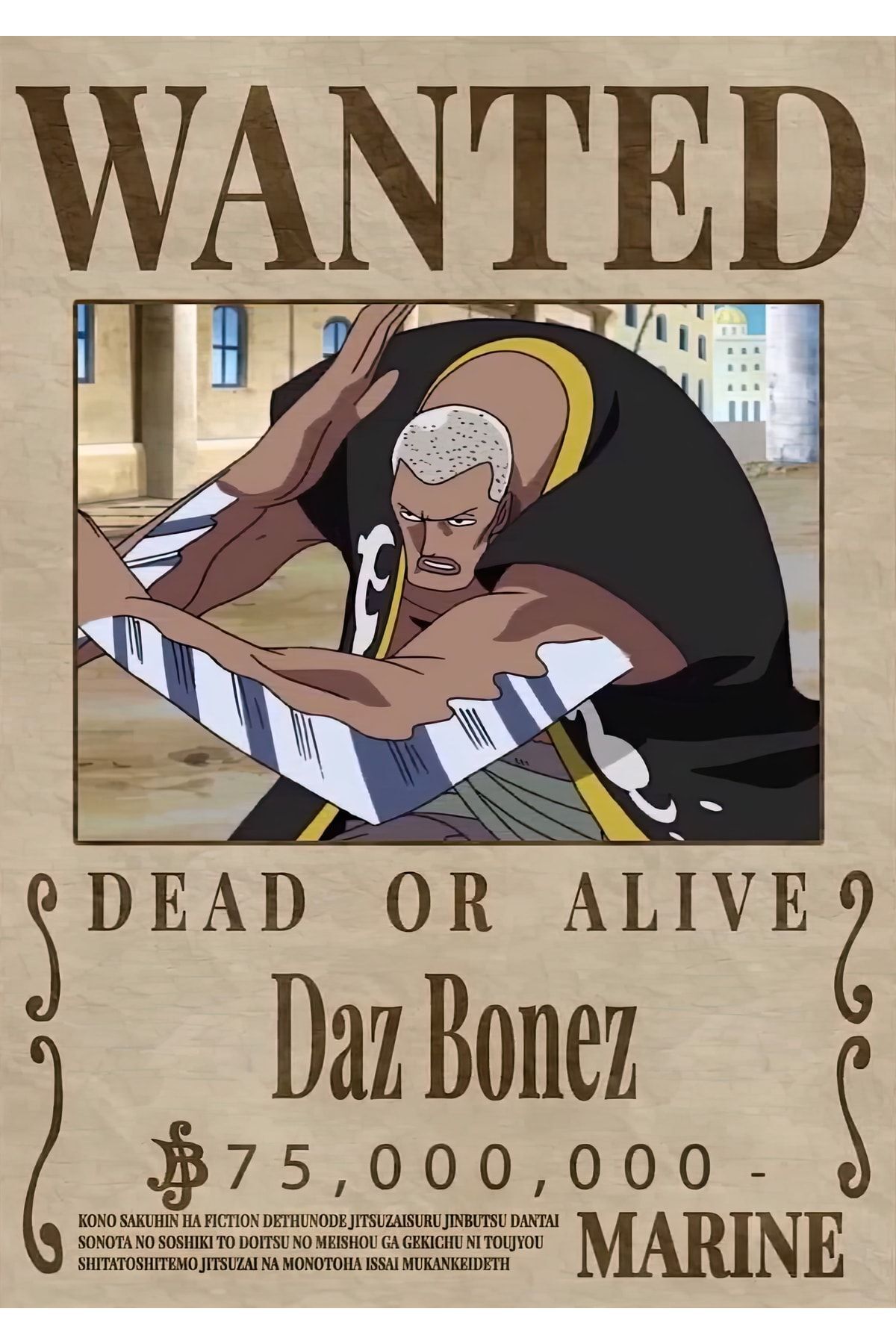 uzuntuning Daz Bonez Wanted - One Piece Carrier Poster - Trendyol