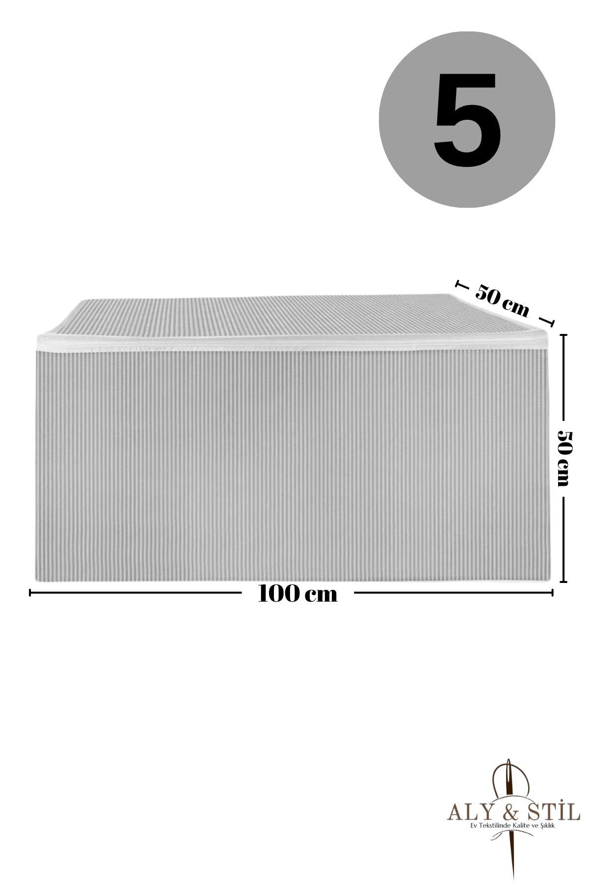 ALY STİL 5 Adet Ekstra Dayanıklı Antrasit Çizgili Yorgan Hurcu ...