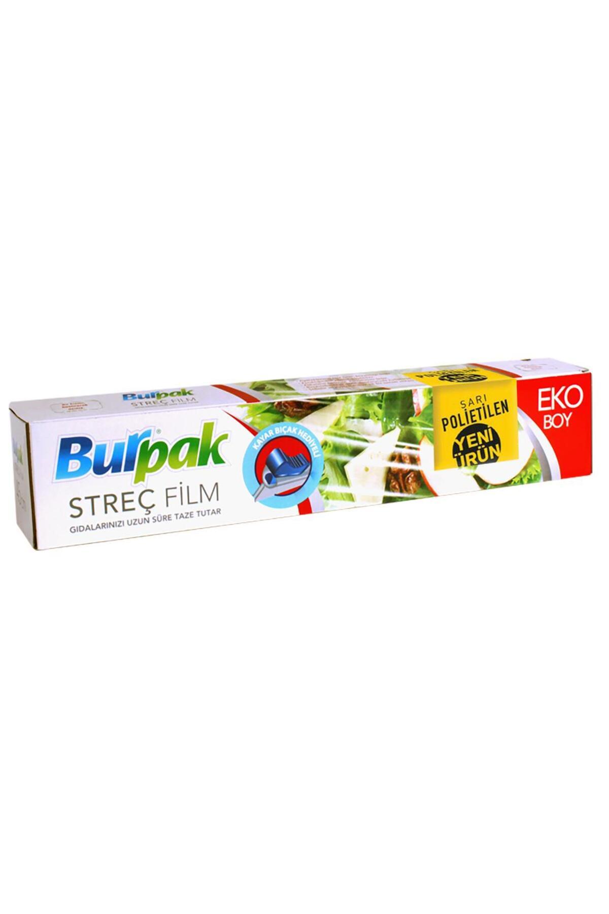 Burpak Sarı Şeffaf Mutfak Rulo Streç Film Folyo - 45 Cm. X 166 Metre ...