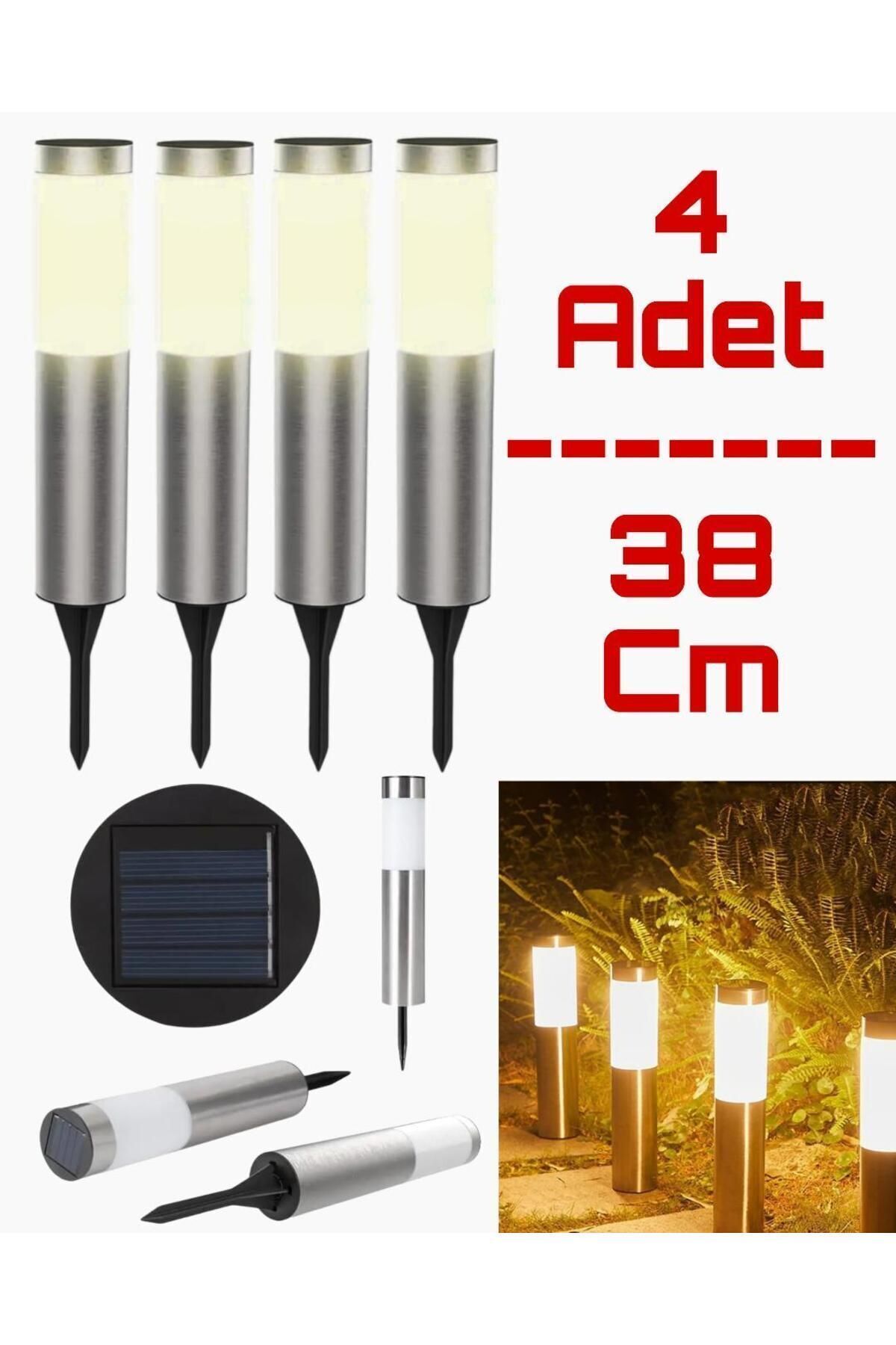 Kyrotech 4 Adet Krom Led Güneş Enerjili Bahçe Aydınlatma Led Işık Teras ...