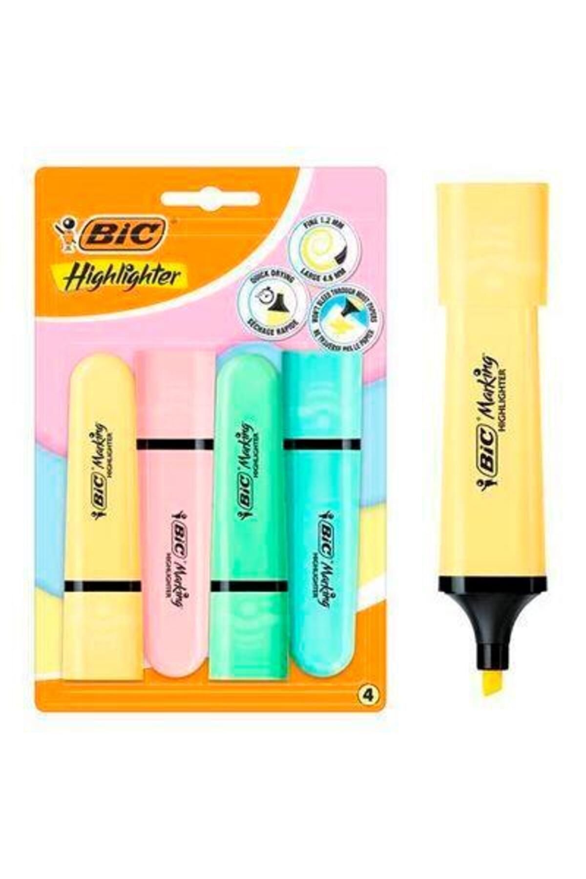 Bic Marking Flat Highlighter 4lü Blister Pastel - Fiyatı, Yorumları