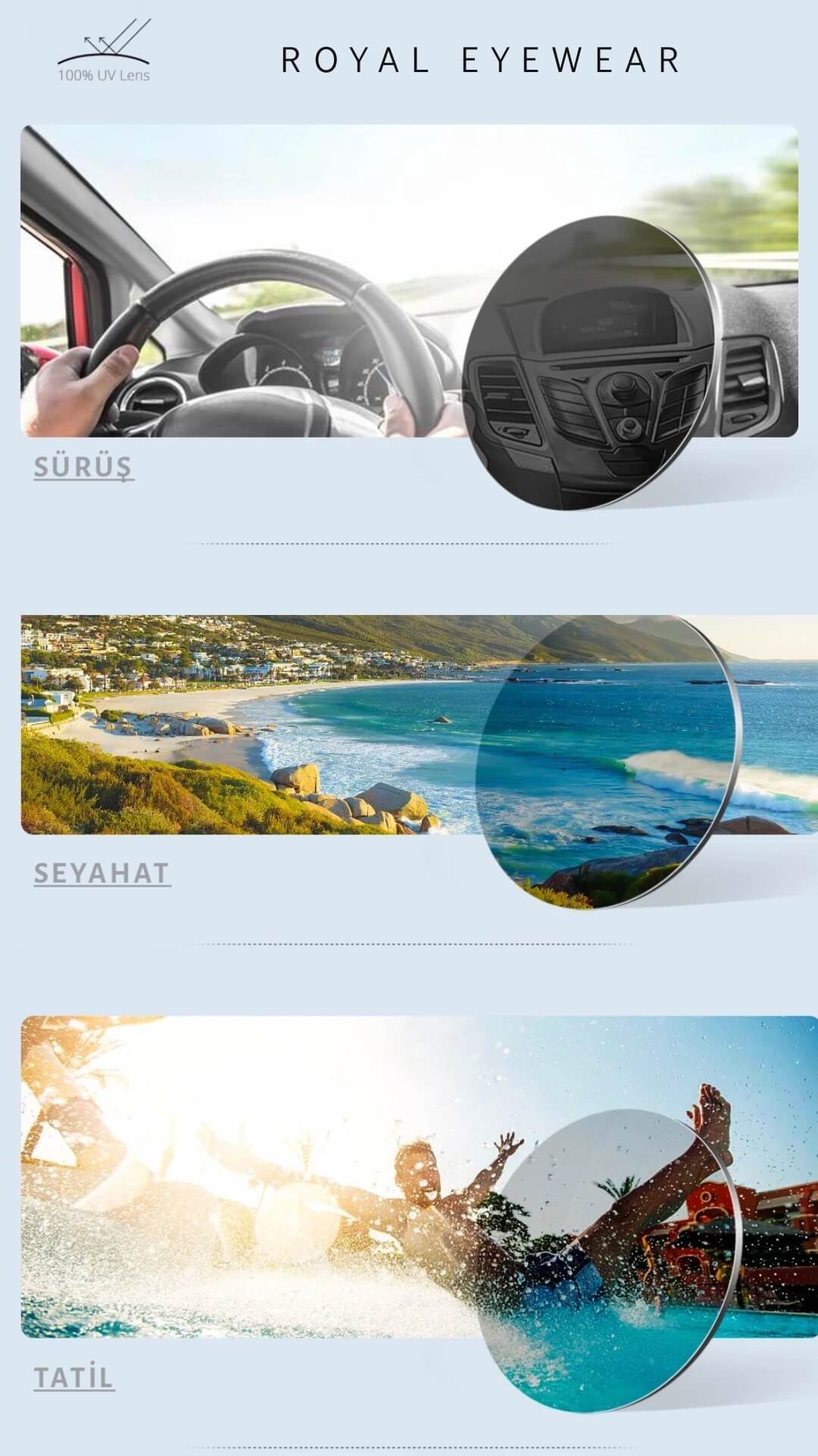 WATCHOFROYAL Güneş Gözlüğü Kadın & Erkek Uv400 Cam Ce Belgeli Gold ...