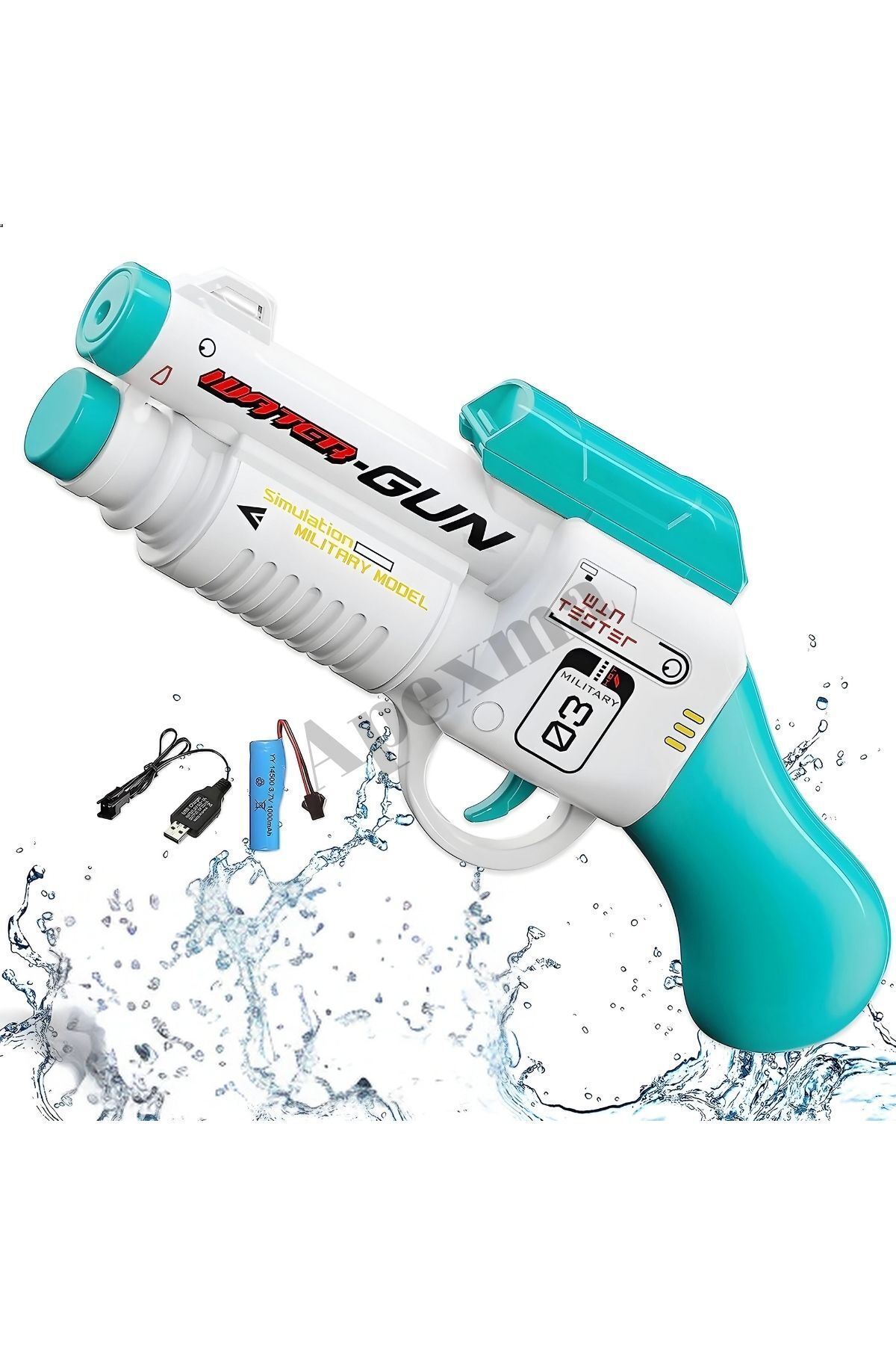 Apexma Şarjlı Oyuncak Su Tabancası 26 Cm - 550 ML Su Kapasiteli Su Atan Tüfek - Fiyatı, Yorumları