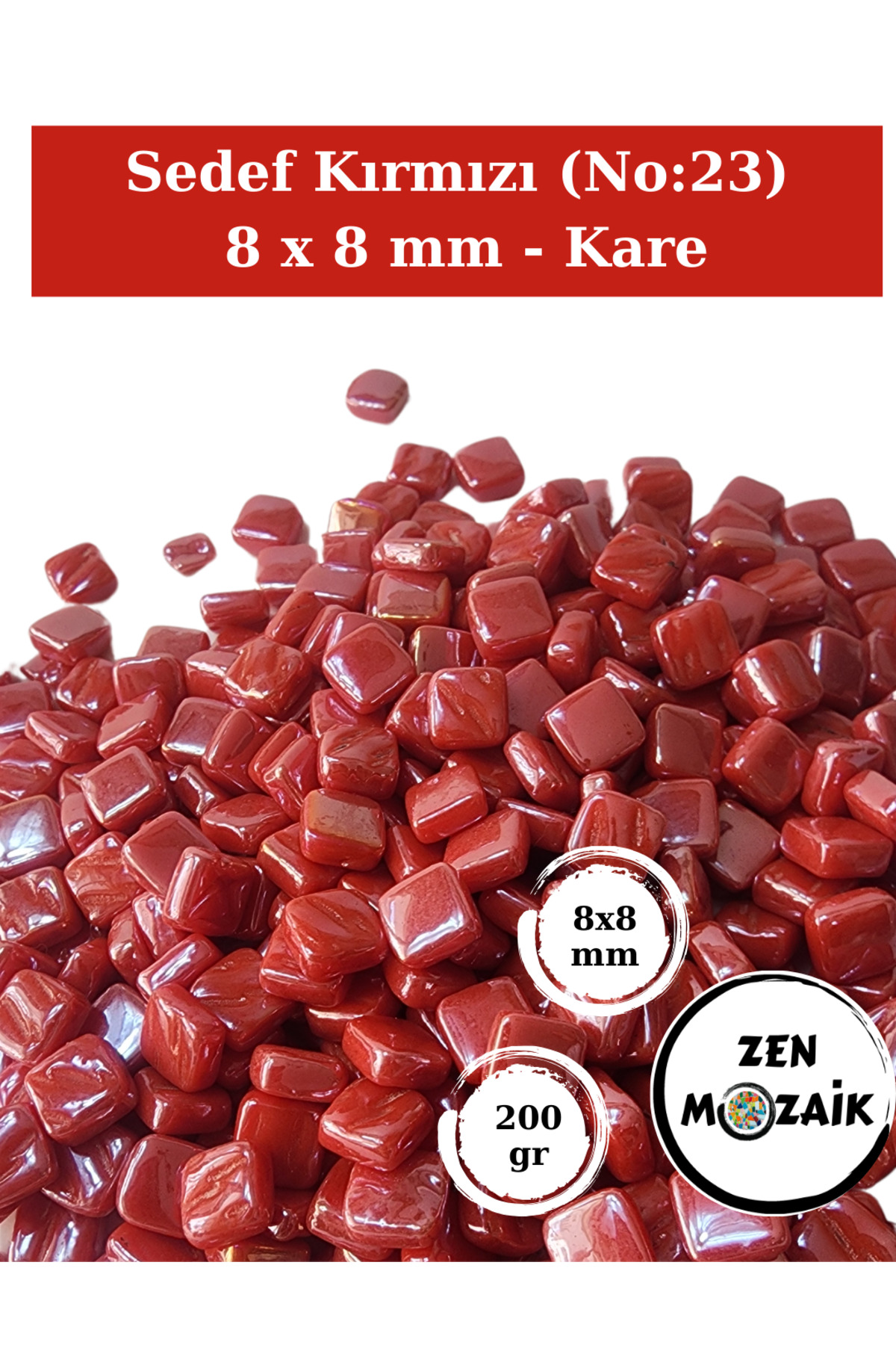 Zen Mozaik Sanatsal Mozaik Çalışmalarınız için 8x8 mm - Kare Cam Mozaik ...