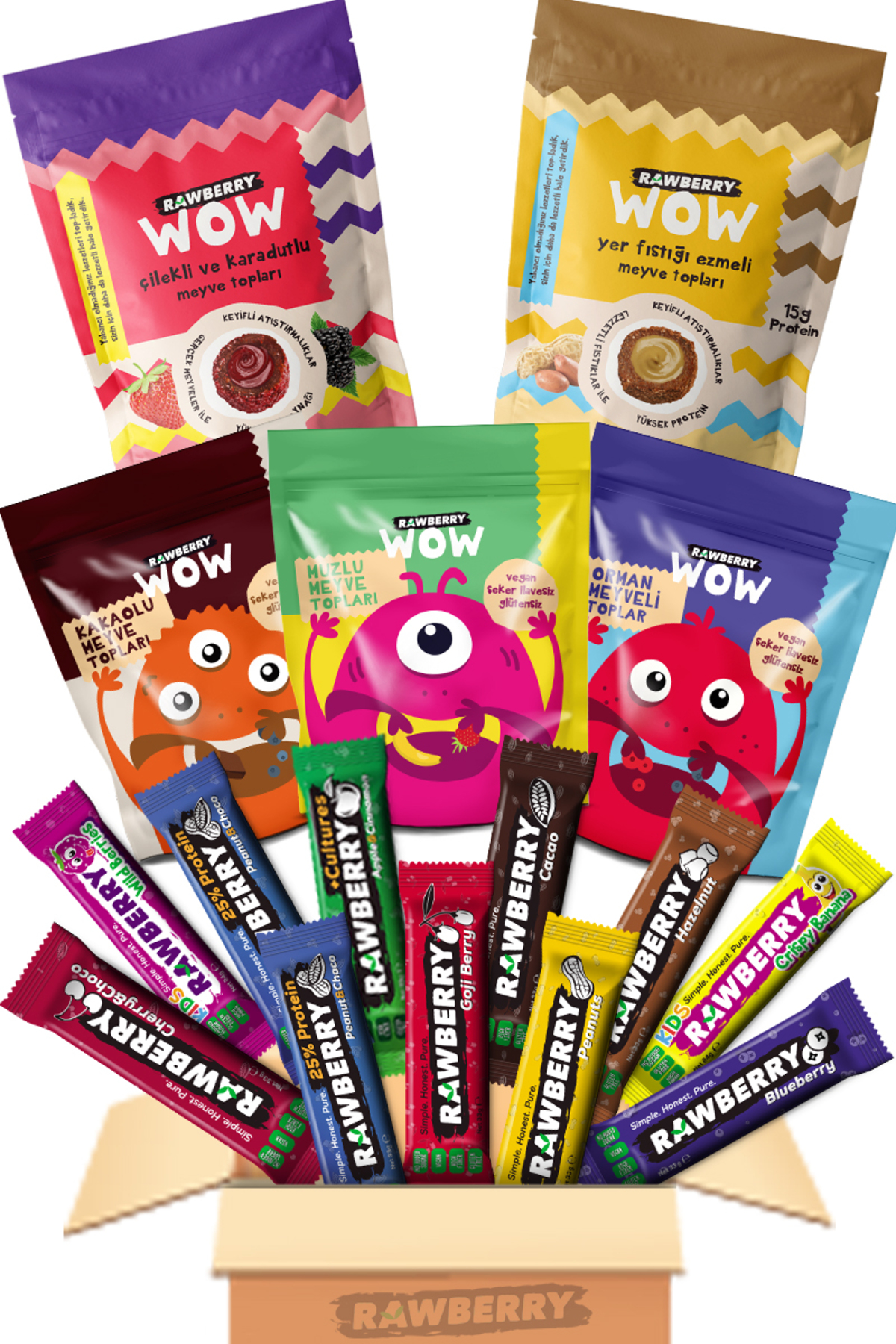 Rawberry Tanışma Paketi 16 Ürün Şeker Ilavesiz Vegan Glütensiz Sağlıklı ...