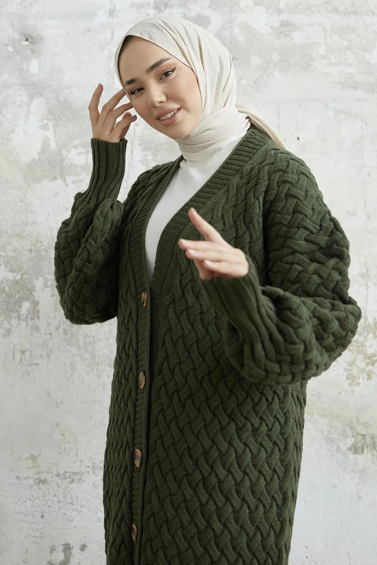 EZFER KADIN UZUN KOLLU SEPET ÖRGÜ TRİKO HIRKA - Fiyatı, Yorumları