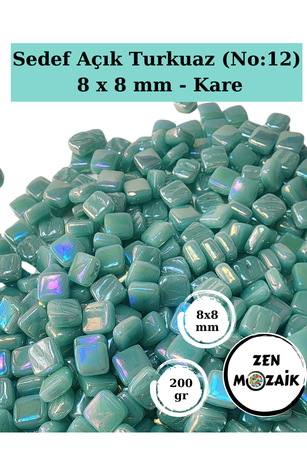 Zen Mozaik Sanatsal Mozaik Çalışmalarınız için 8x8 mm - Kare Cam Mozaik ...