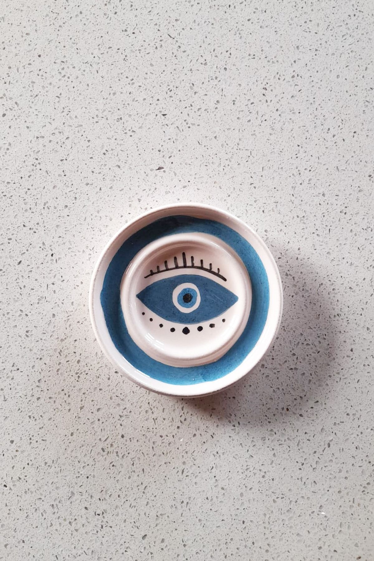Ayşegül'ün Seramik Atölyesi Handmade Ceramic Eye Patterned Coaster ...