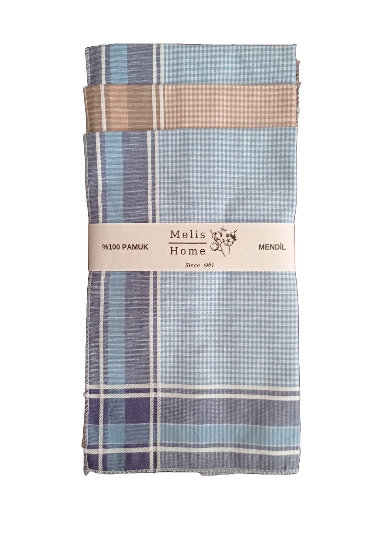 Melis Home 12 Men's Handkerchiefs - 42x42 Cm, Colorful Checkered, 100% ...