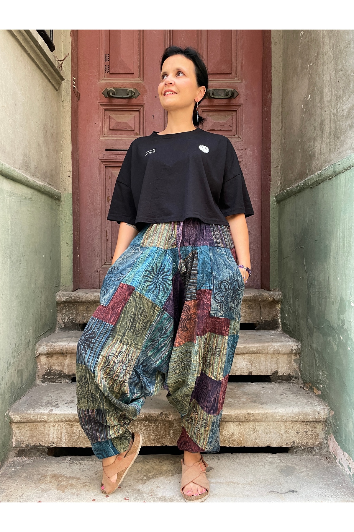 Bohoyasam Unisex Nepal Patchwork Pantolon, Salaş Pantolon, Rahat Pantolon, Renkli Şalvar Fiyatı ...