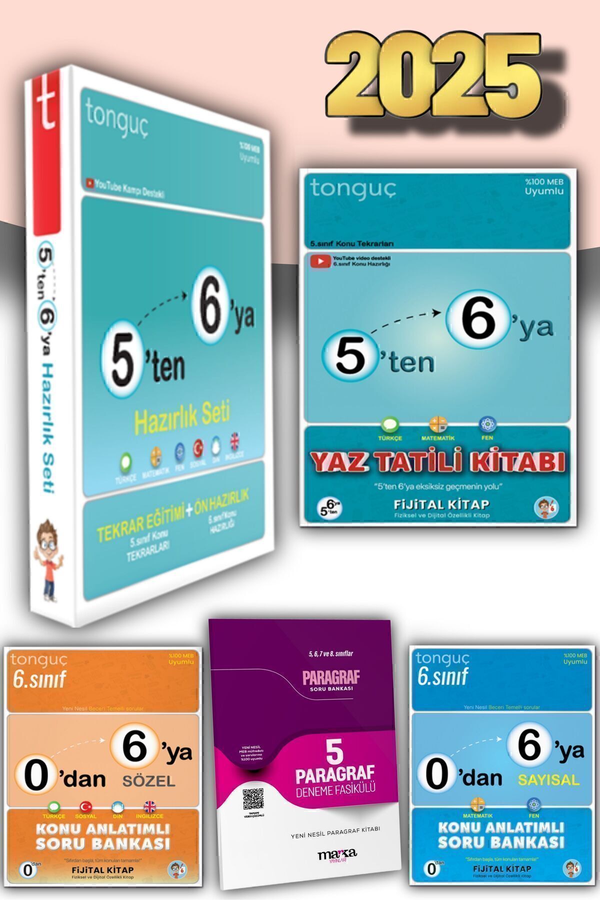 Tonguç Yayınları Tonguç 5'den 6'ya Hazırlık Seti 5'ten 6'ya Hazırlık ...