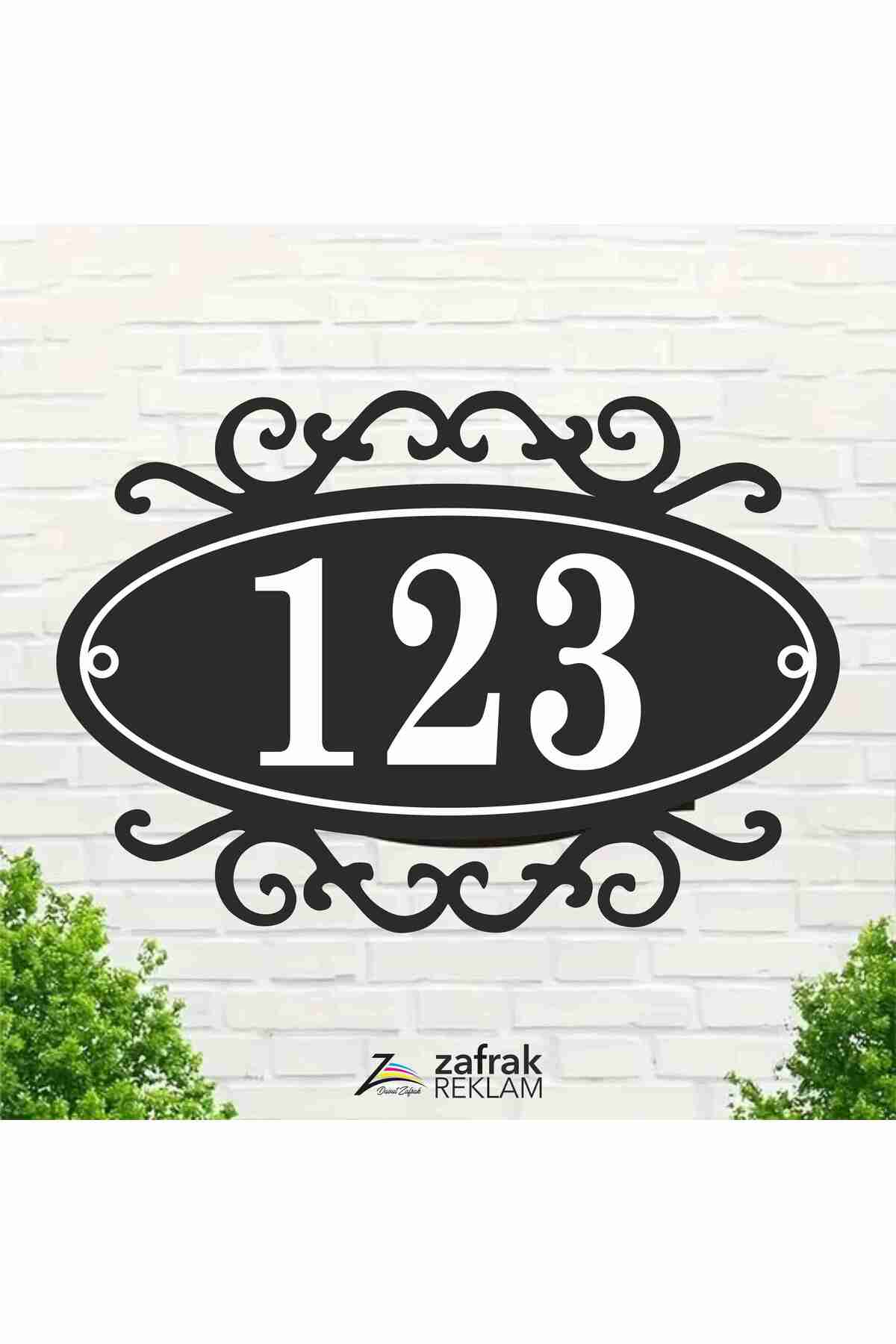zafrakreklam DUVAR - KAPI - BAHÇE - VİLLA KAPI NUMARASI 26x18 CM DIŞ ...