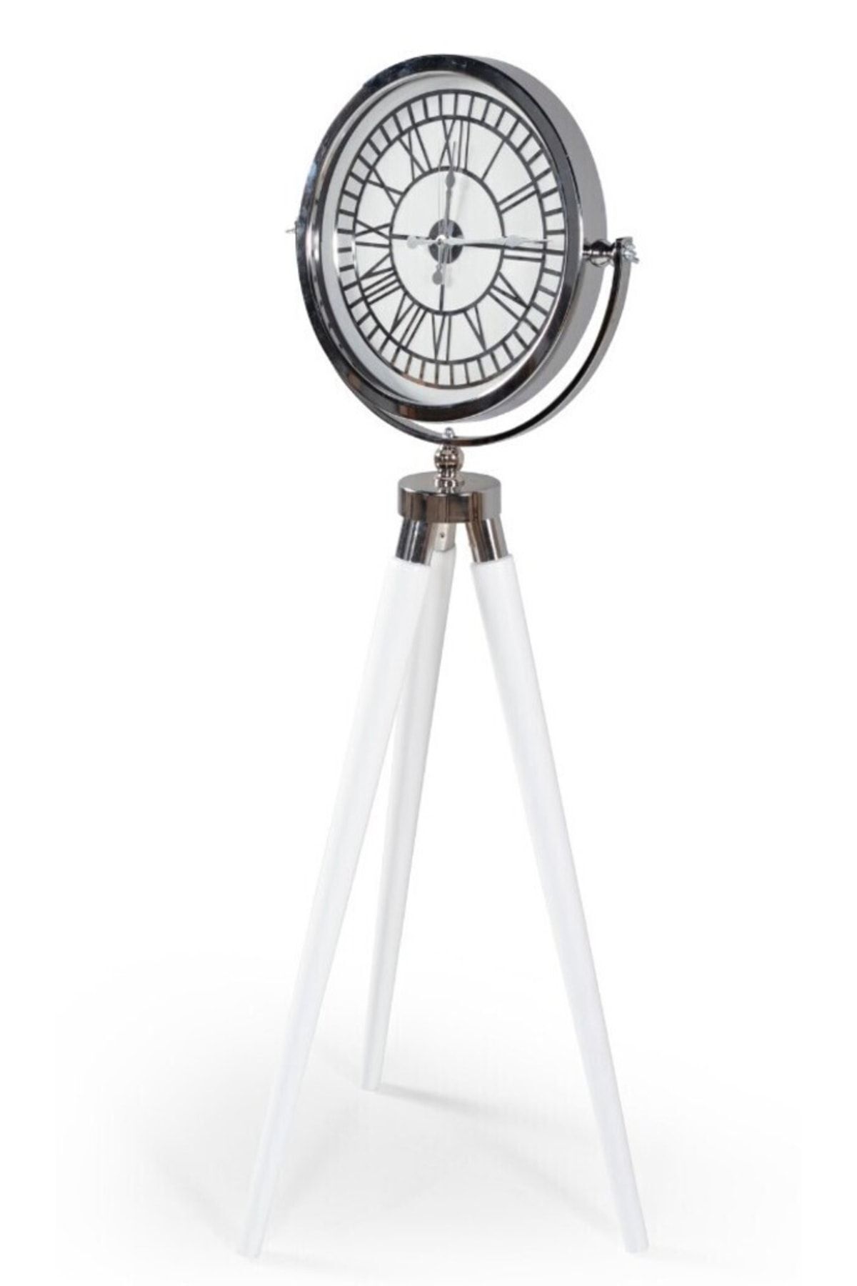 Genel Markalar Dab Home - Tripod Ayaklı Saat Krom Kaplama - Ev Ofis Dekorasyonu - Modern Tasarım ...