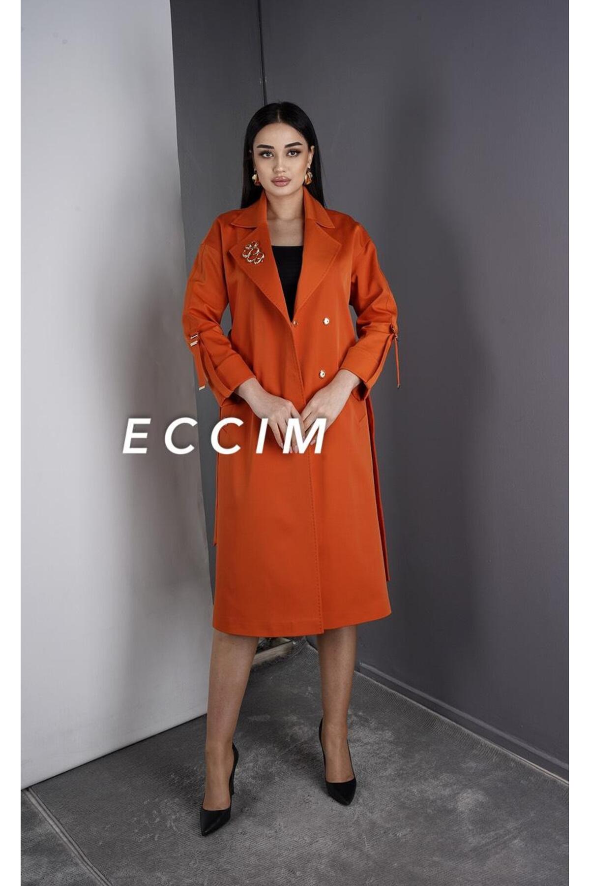 Eccim Fashion Broşlu Kol Detaylı Kadın Trençkot Fiyatı, Yorumları ...