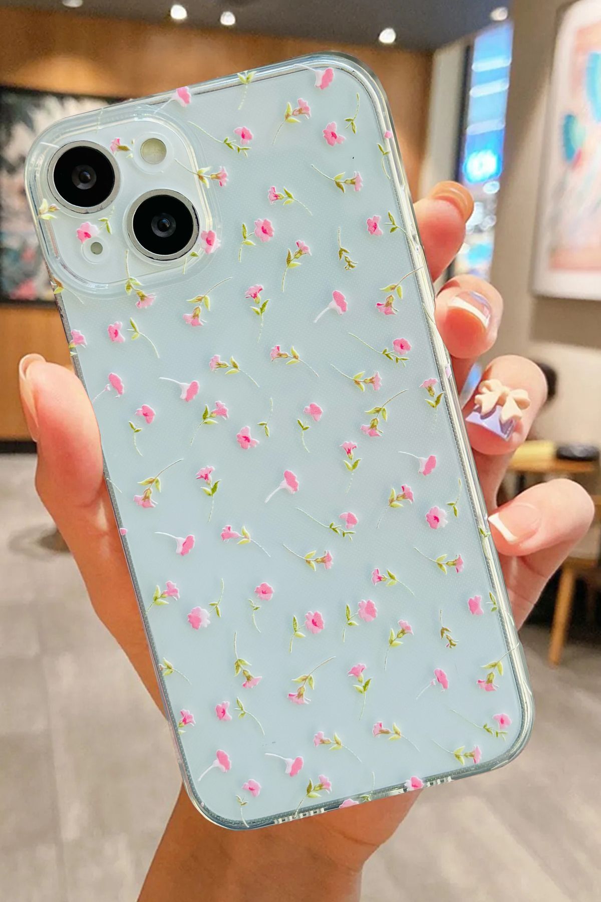 3GEN CASE İPHONE 13 UYUMLU ÇİÇEKLER DESENLİ ŞEFFAF SİLİKON KILIF ...