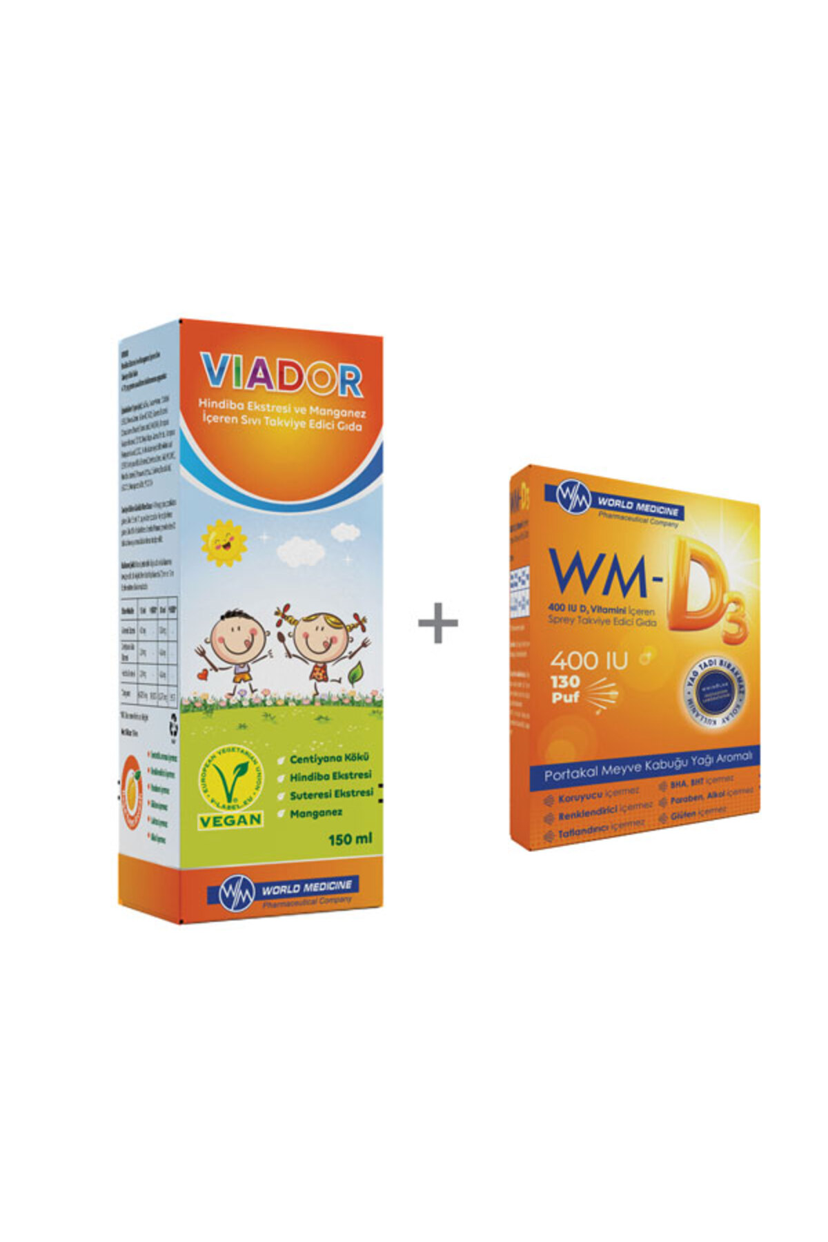 Viador Yemekle Dost Bitkisel Şurup + WM-D3 D3 Vitamini İçeren Takviye ...