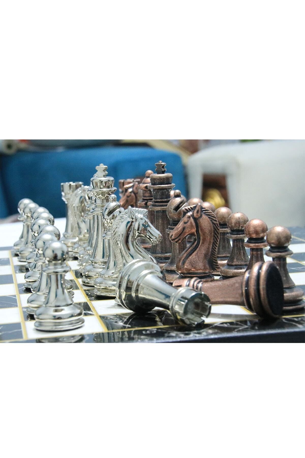 SHOPHANGAR Luxury Steel Zamak Cast Professional Classic Chess Set ...