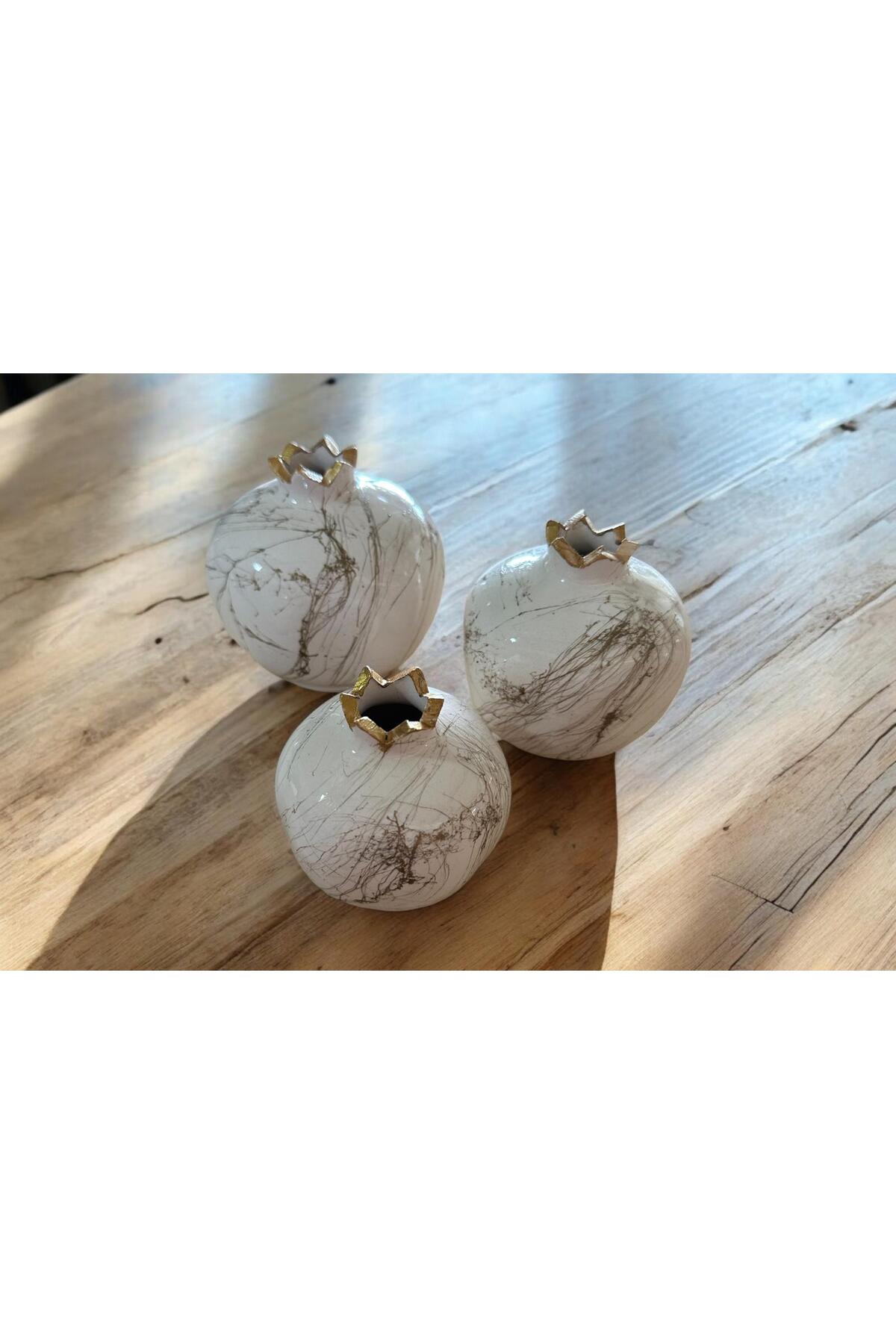 Asaf Çini ve Seramik Dekoratif Seramik Nar Seti Gold Fiyatı, Yorumları ...