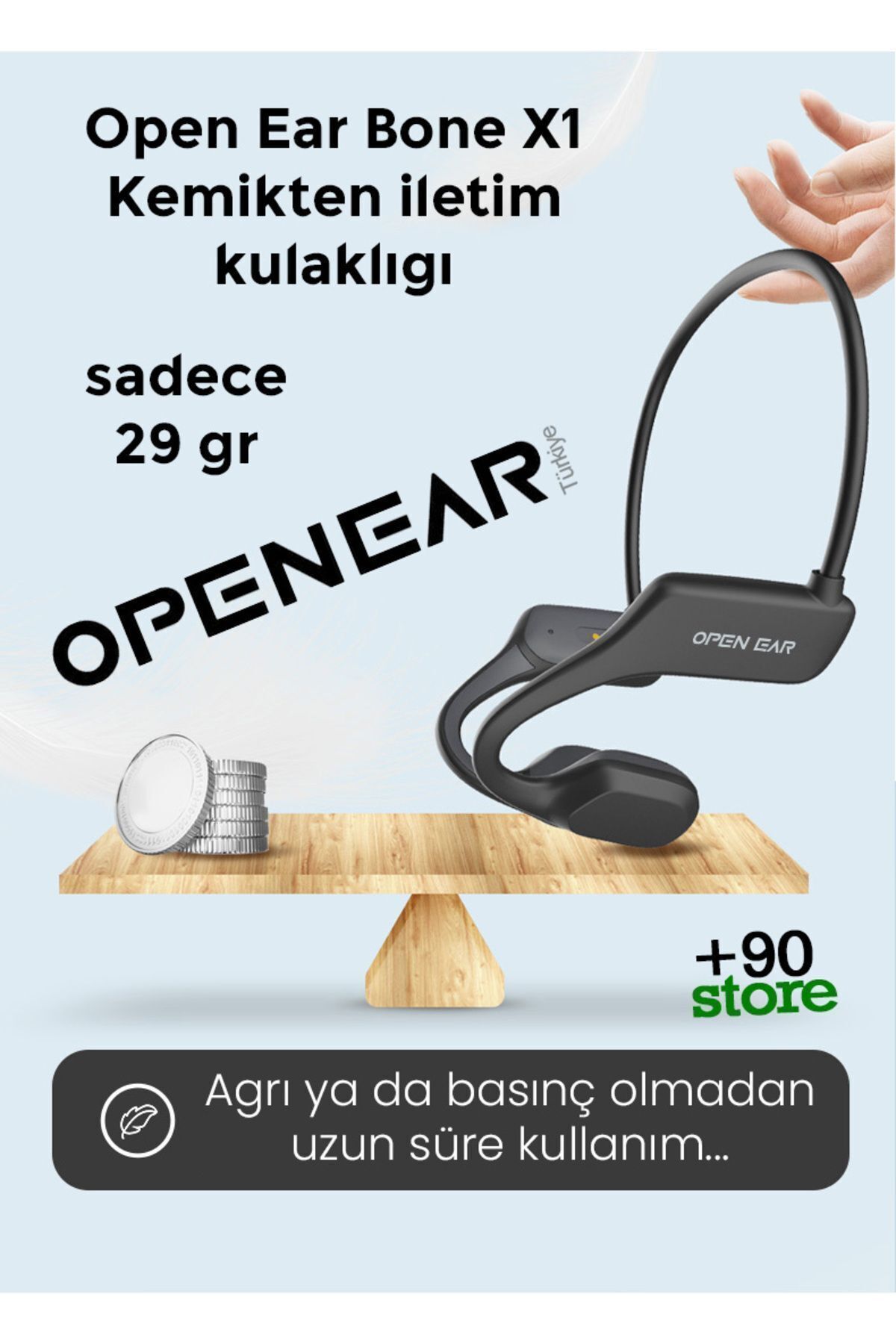 Open ear Bone X1 Kemik İletimli Bluetooth Kulaklık Siyah - Fiyatı ...