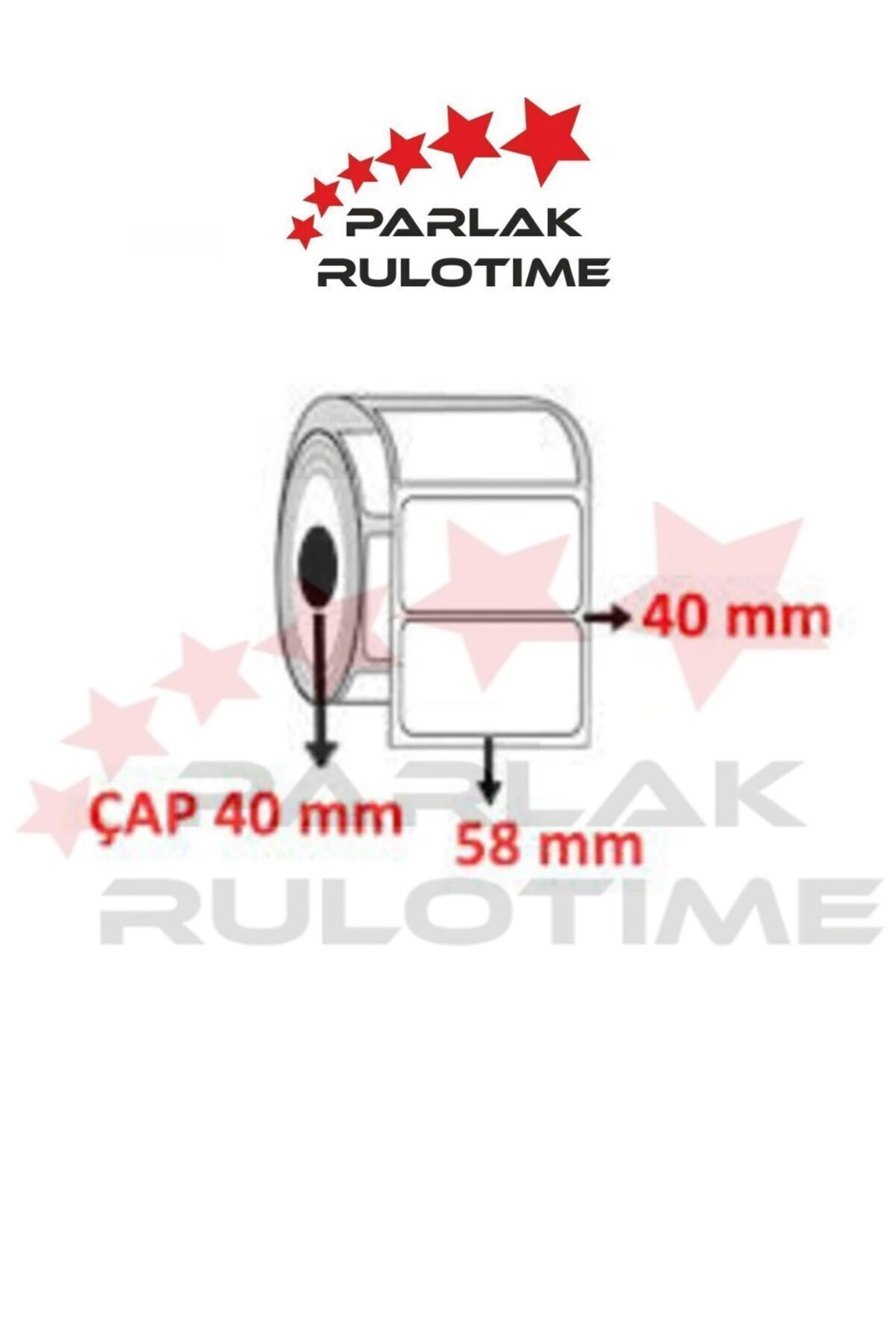 BK ETİKET X5 Tech 40x58 Termal Barkod Etiketi Terazi Etiketi 500'lü 10 ...