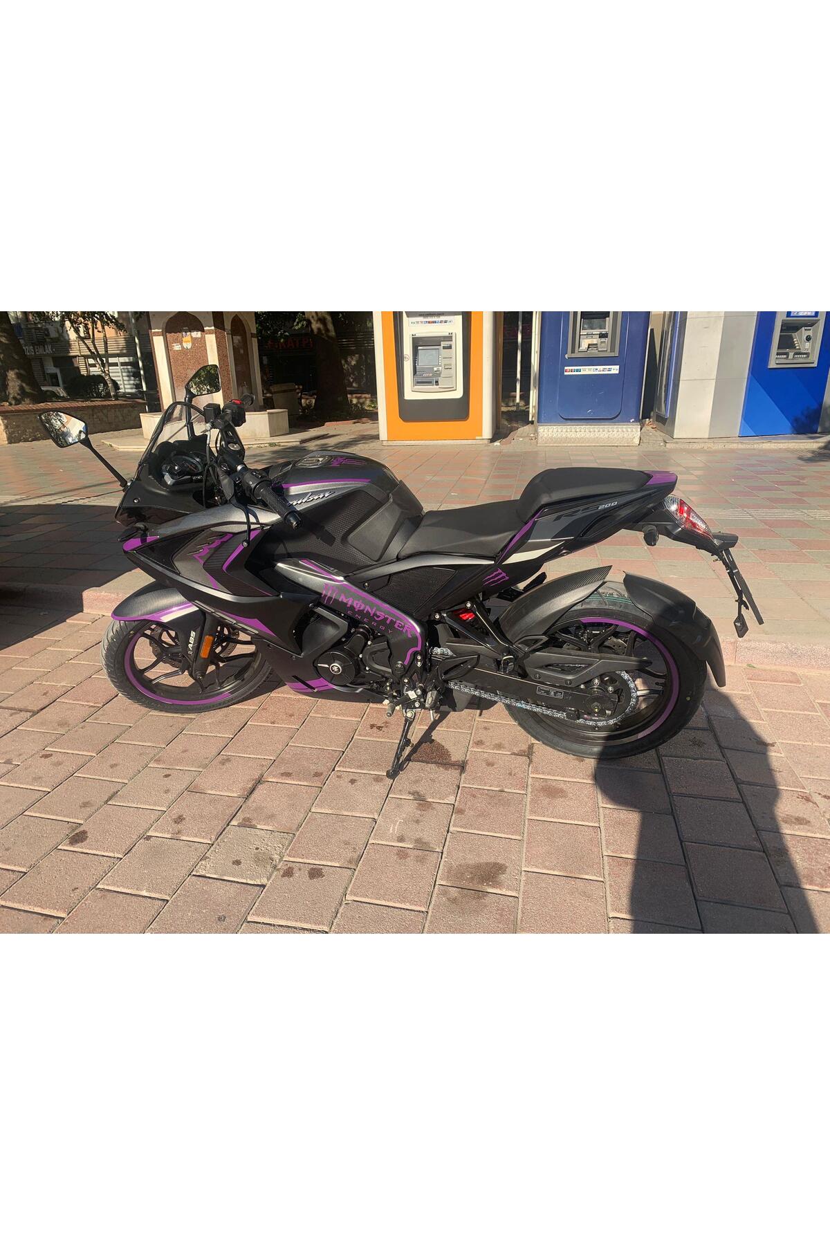 Motiker Bajaj Pulsar Rs200 Mor Takım Sticker Modeli - Fiyatı, Yorumları