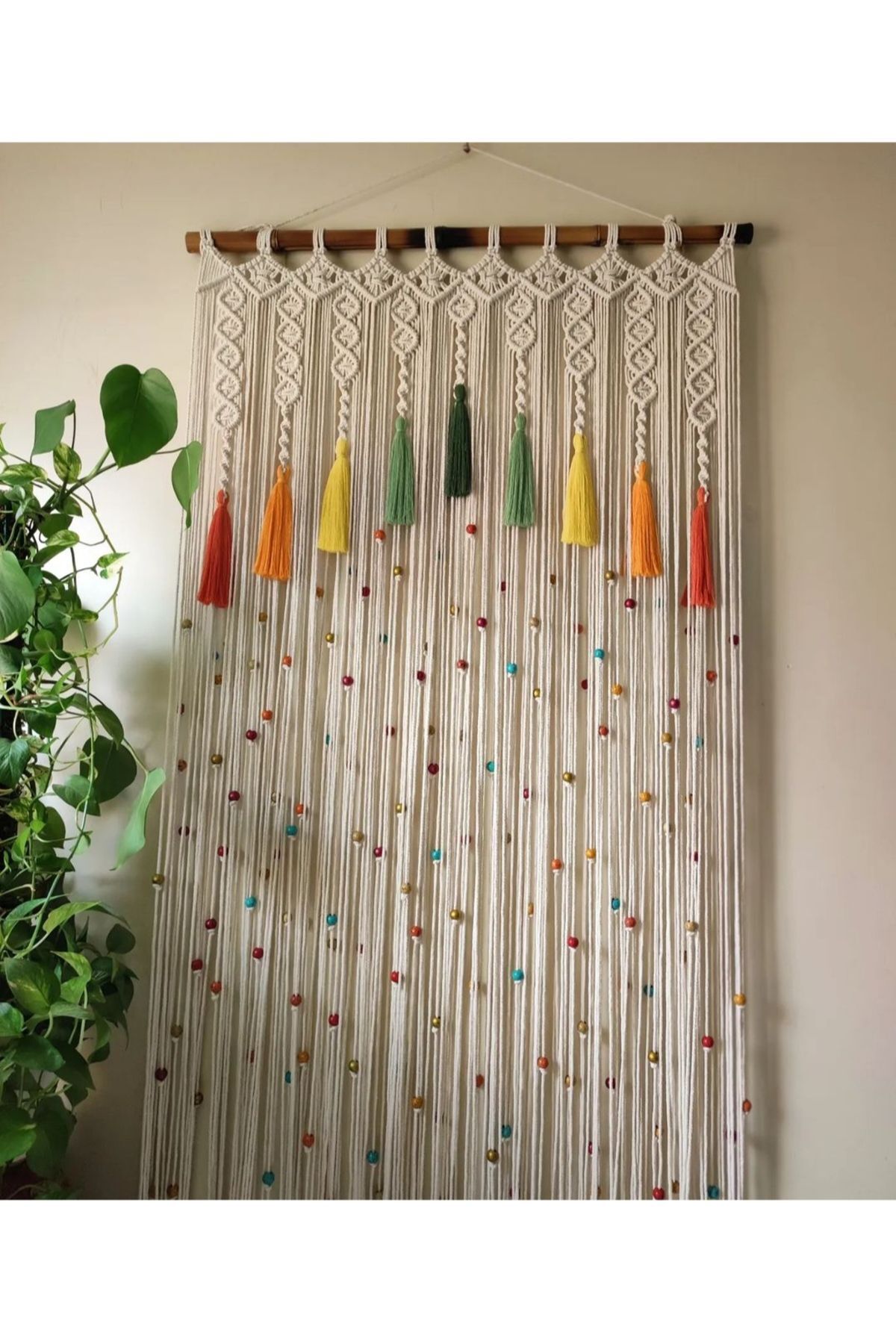 Eda Tasarım Makrome Fon Perde Renkli Boncuk 120x200cm Fiyatı, Yorumları ...