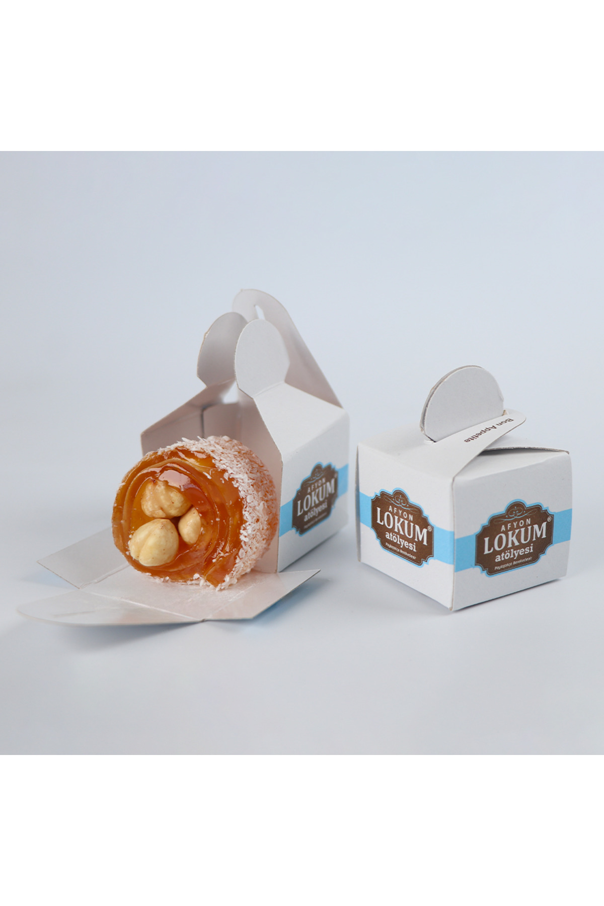 Lokum Atölyesi KLASİK FINDIKLI SARMA LOKUM 250G (10 ADET TEKLİ KUTU ...