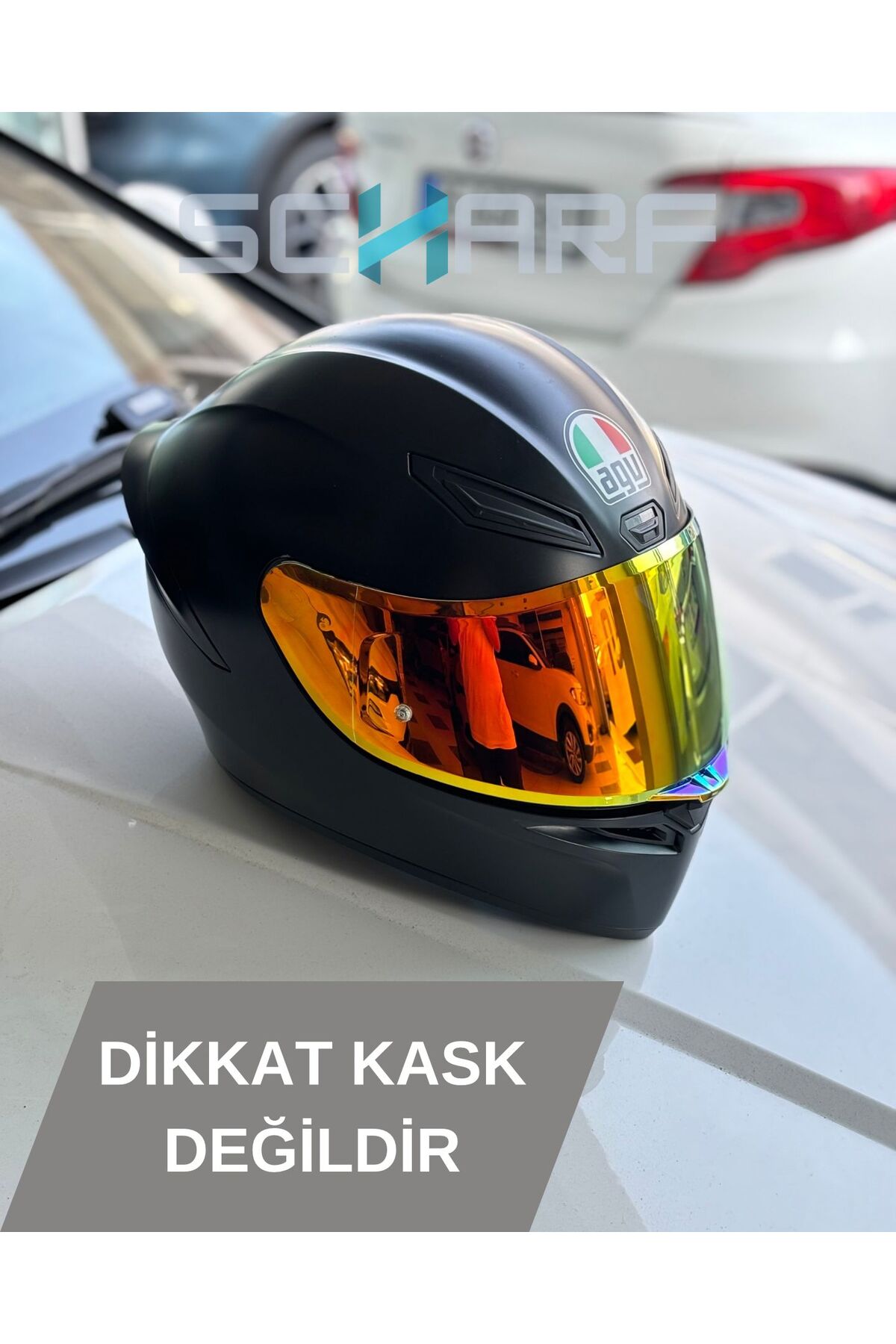scharf AGV K1/K1 S/K1 MONO/K-5/K-5S UYUMLU REDGOLD VİZÖR(SADECE KASK CAMIDIR.) - Fiyatı, Yorumları