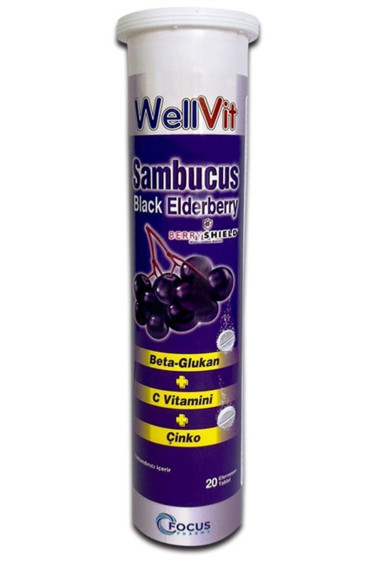 Focus Pharma Wellvit Sambucus+beta Glukan+c Vit+çinko 20 Efervesan ...