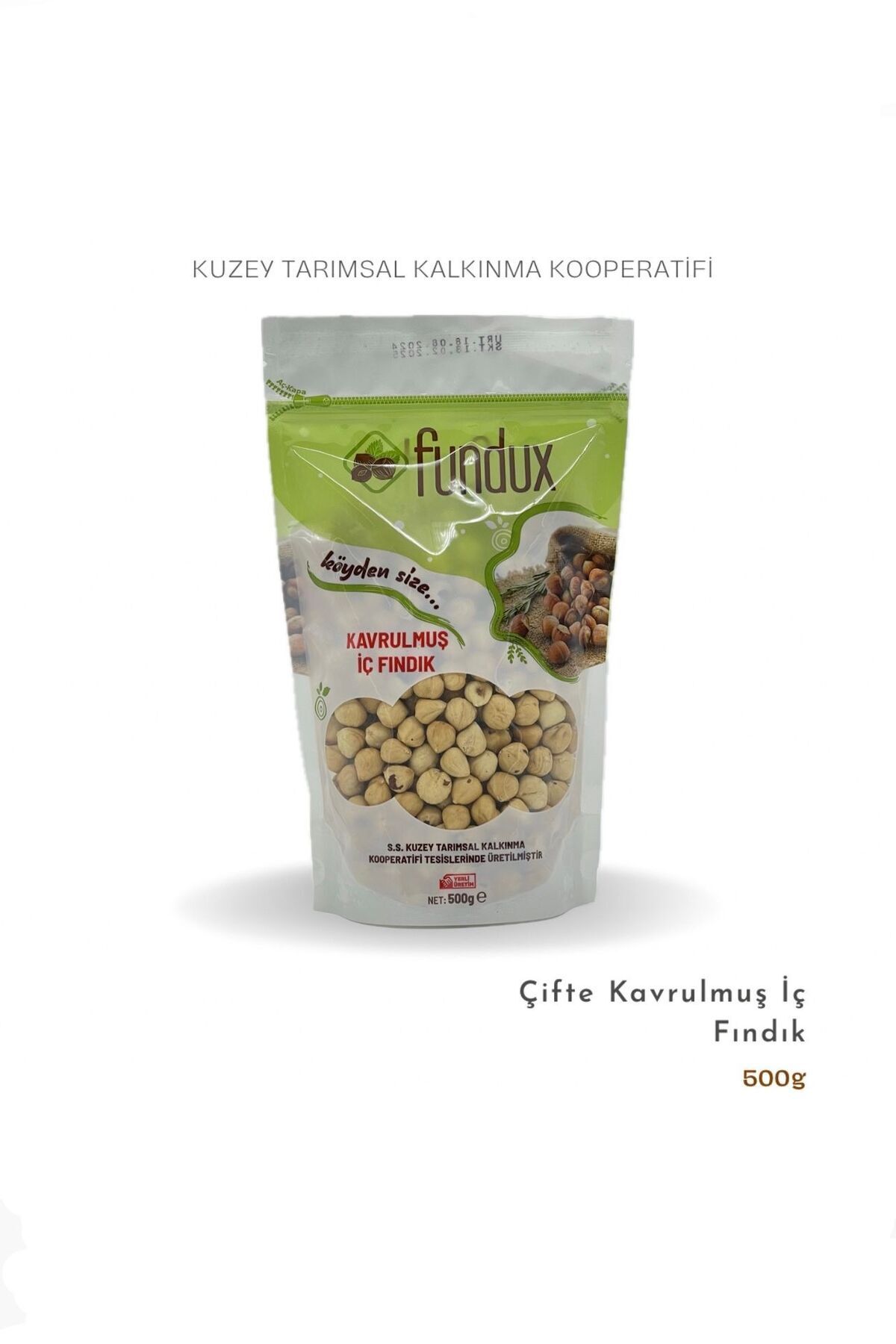 FUNDUX Çifte Kavrulmuş Iç Fındık Yeni Mahsul Taze Çıtır Çerez (500GR ...