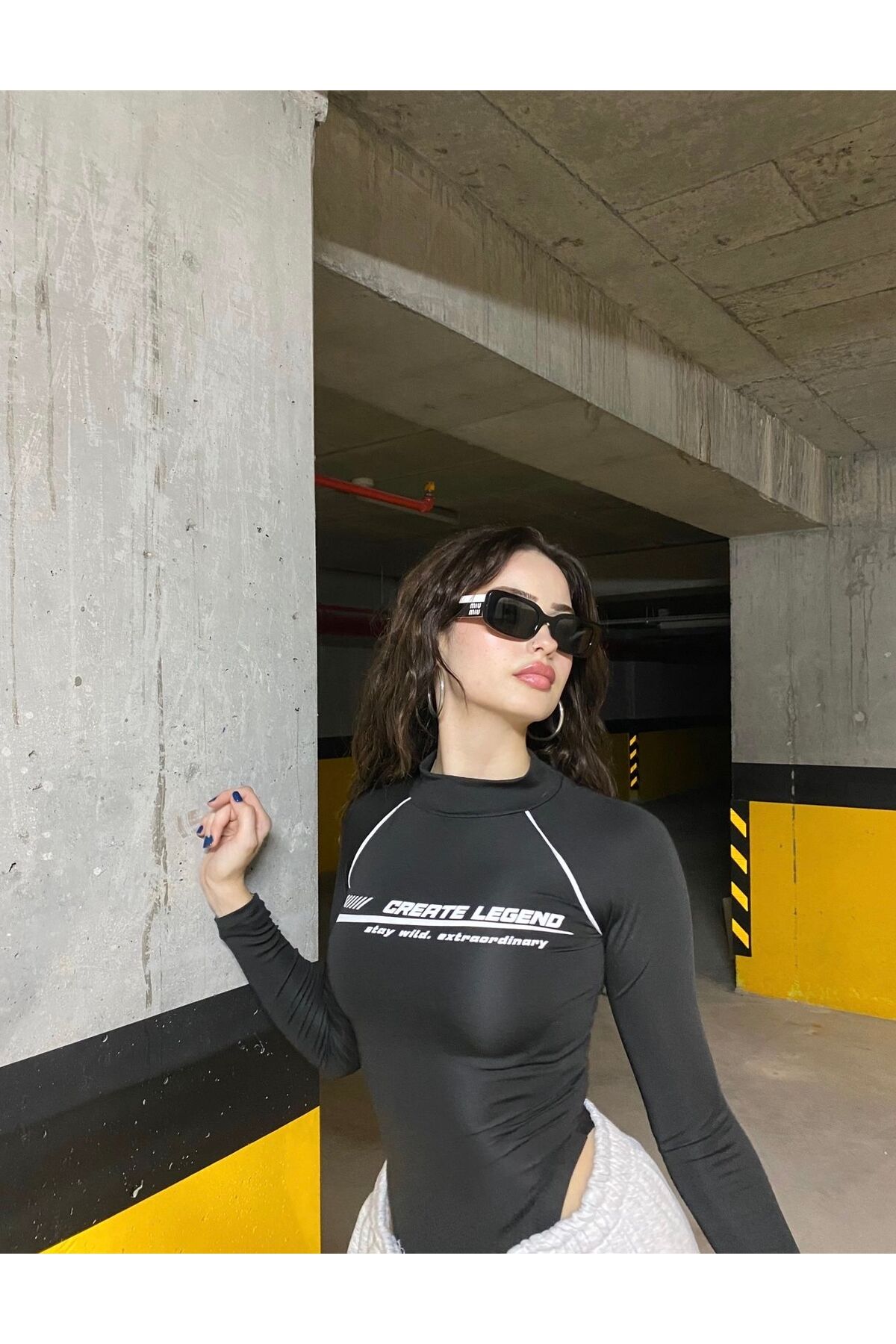 mekabutik Siyah Create Legend Baskılı Bodysuit - Fiyatı, Yorumları