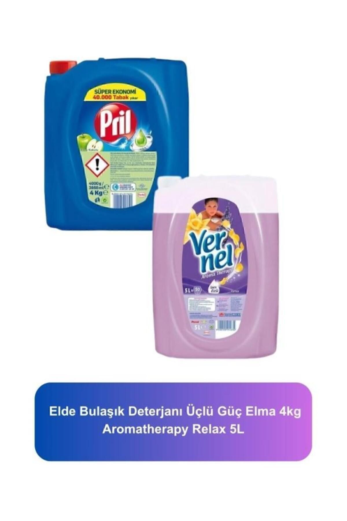 Vernel Aromatherapy Relax 5l Elde Bulaşık Deterjanı Üçlü Güç Elma 4 Kg ...