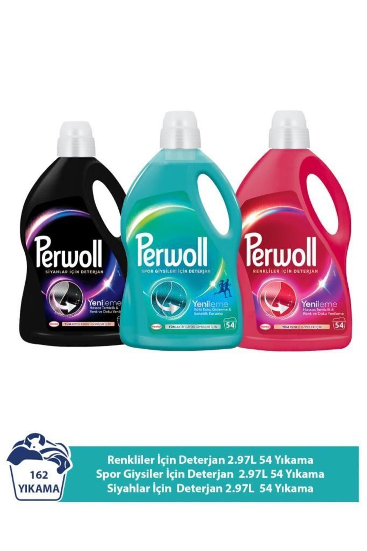 Perwoll Sıvı Deterjan Yenileme Siyahlar Renkliler Spor Giysiler 3x 2 ...