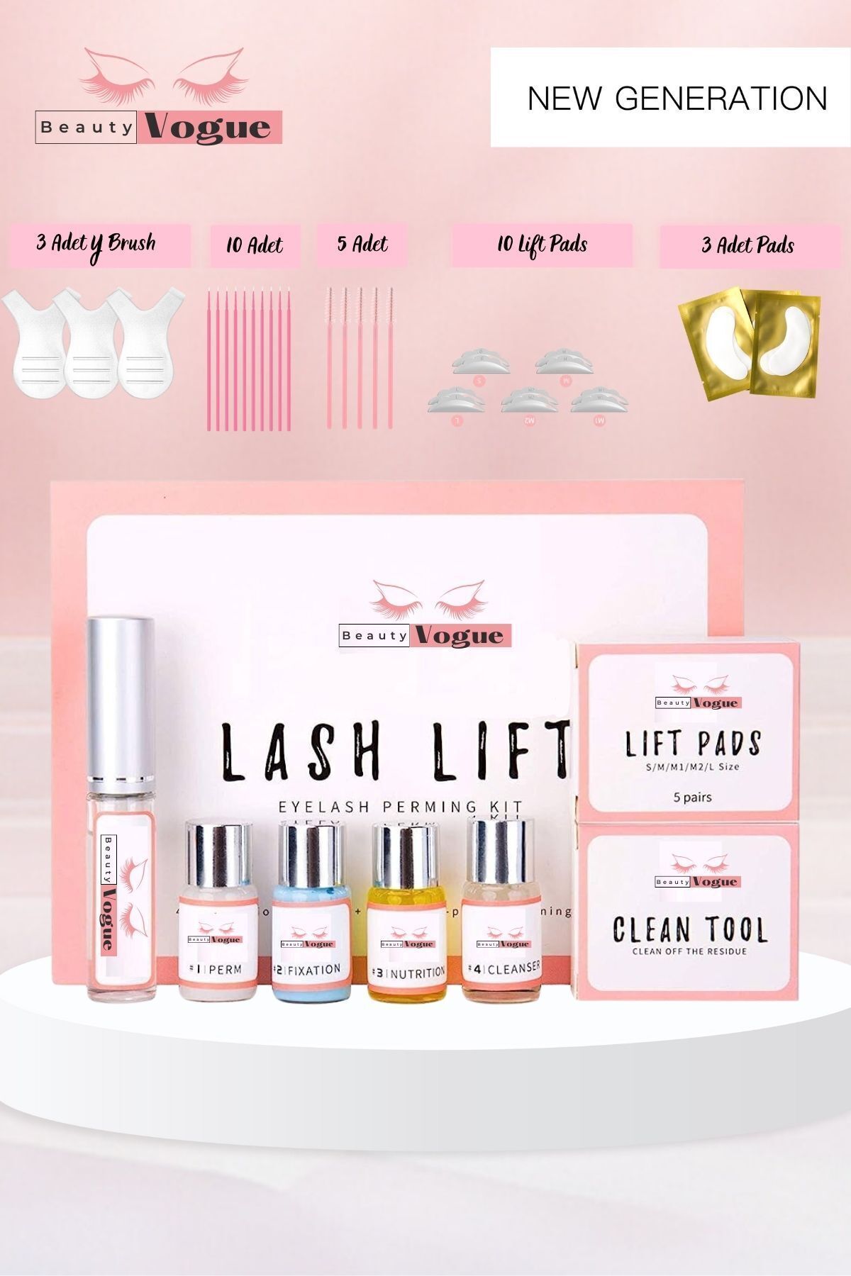 Beauty Vogue Lash Lift Kit Perması Kirpik-Kaş Lifting Seti Tam Profesyonel - Fiyatı, Yorumları