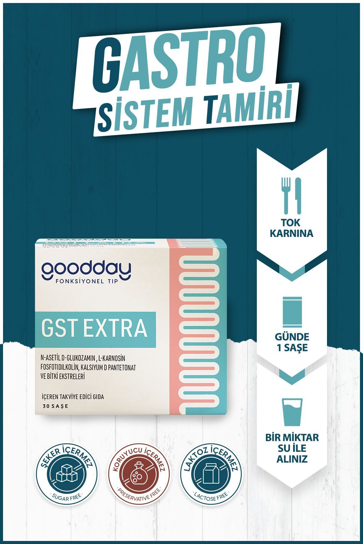 goodday Gst- Extra 30 Saşe Bitkisel Besin Takviyesi - Fiyatı, Yorumları