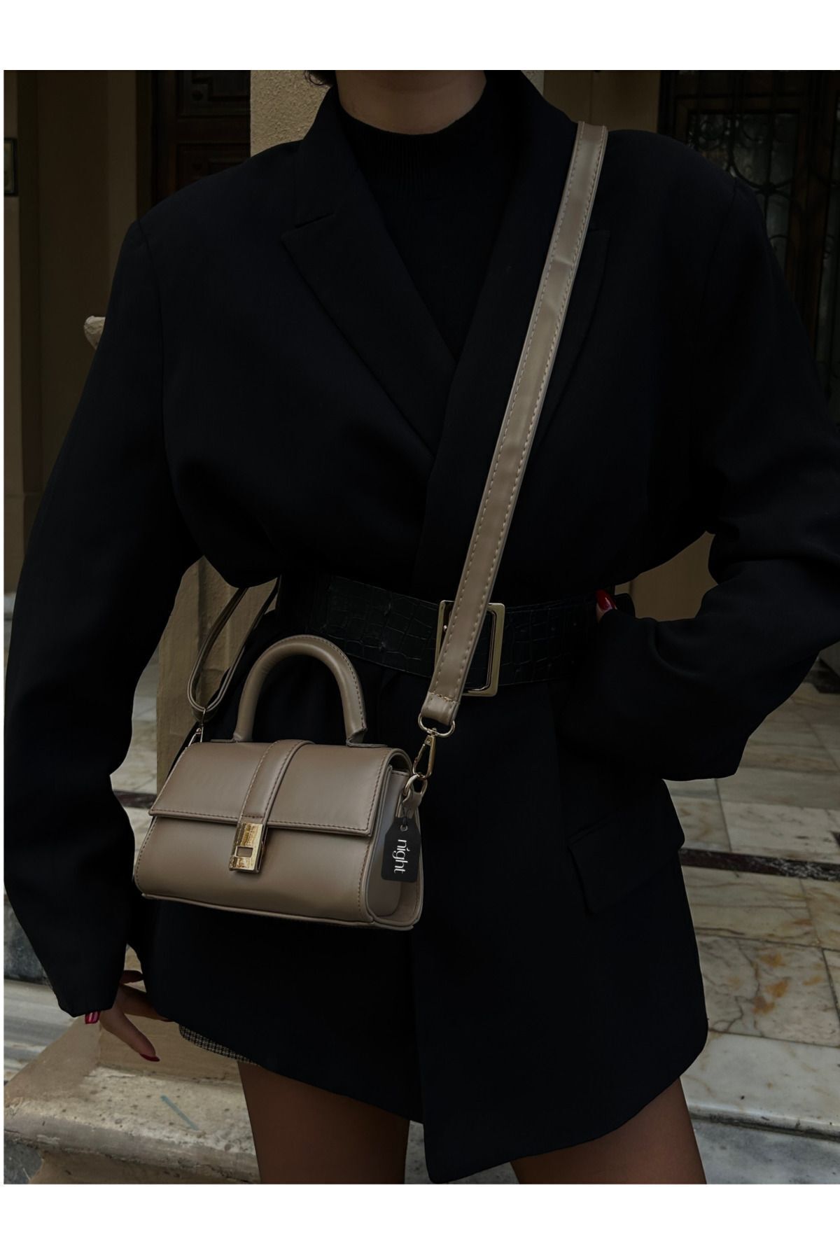 Night Paula Model Koyu Vizon Kadın El Ve Omuz Çantası - Fiyatı, Yorumları