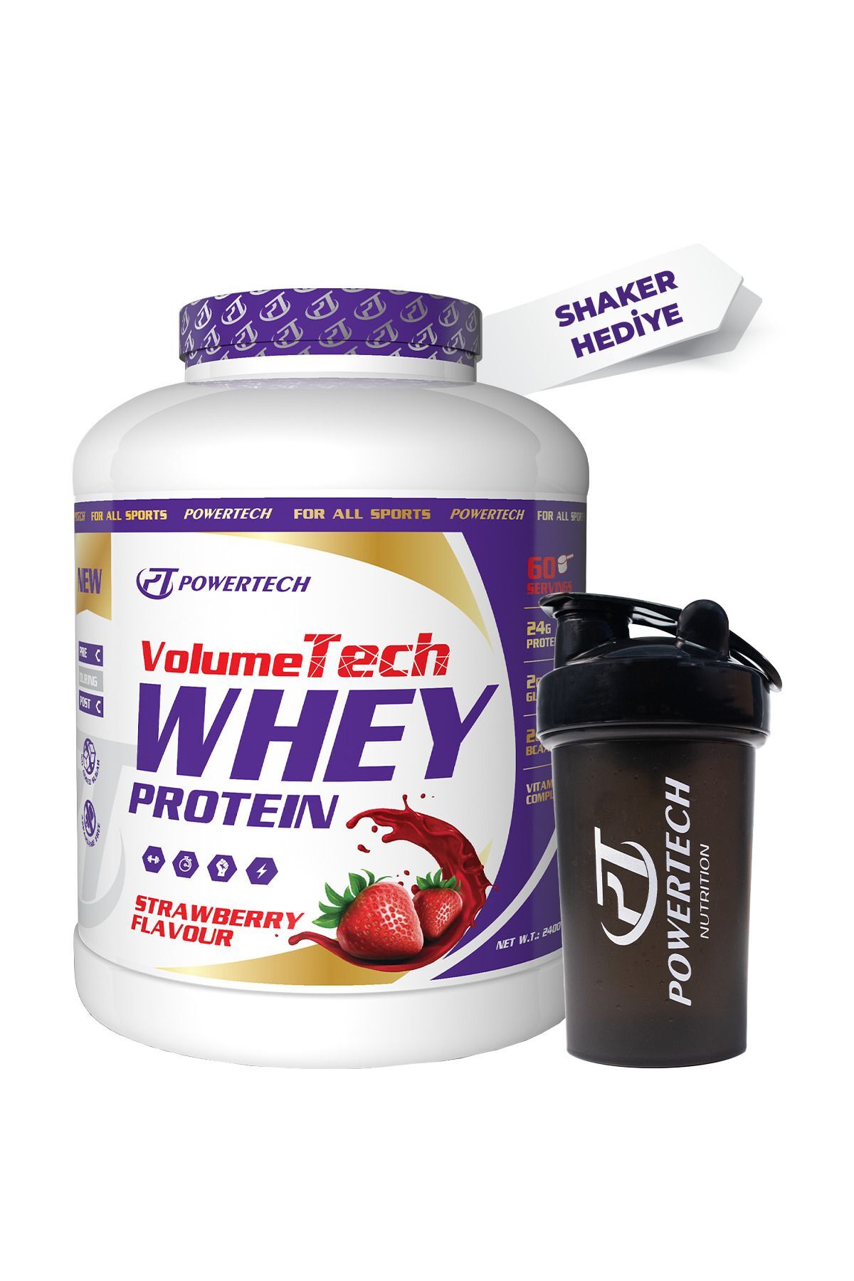 PT SPORTS NUTRİTİON PowerTech Volumetech Whey Protein Çilek Aromalı ...