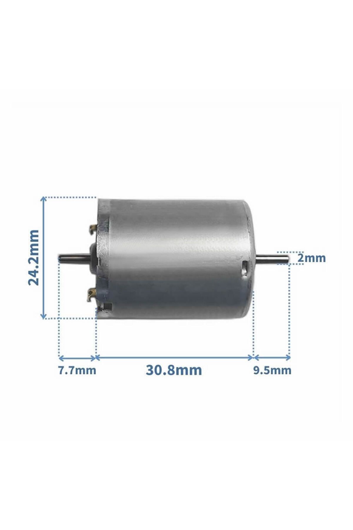 Roboyol Store Rs370 Karbon Fırçalı Dc Motor Dual Çift Milli Dc 12v ...