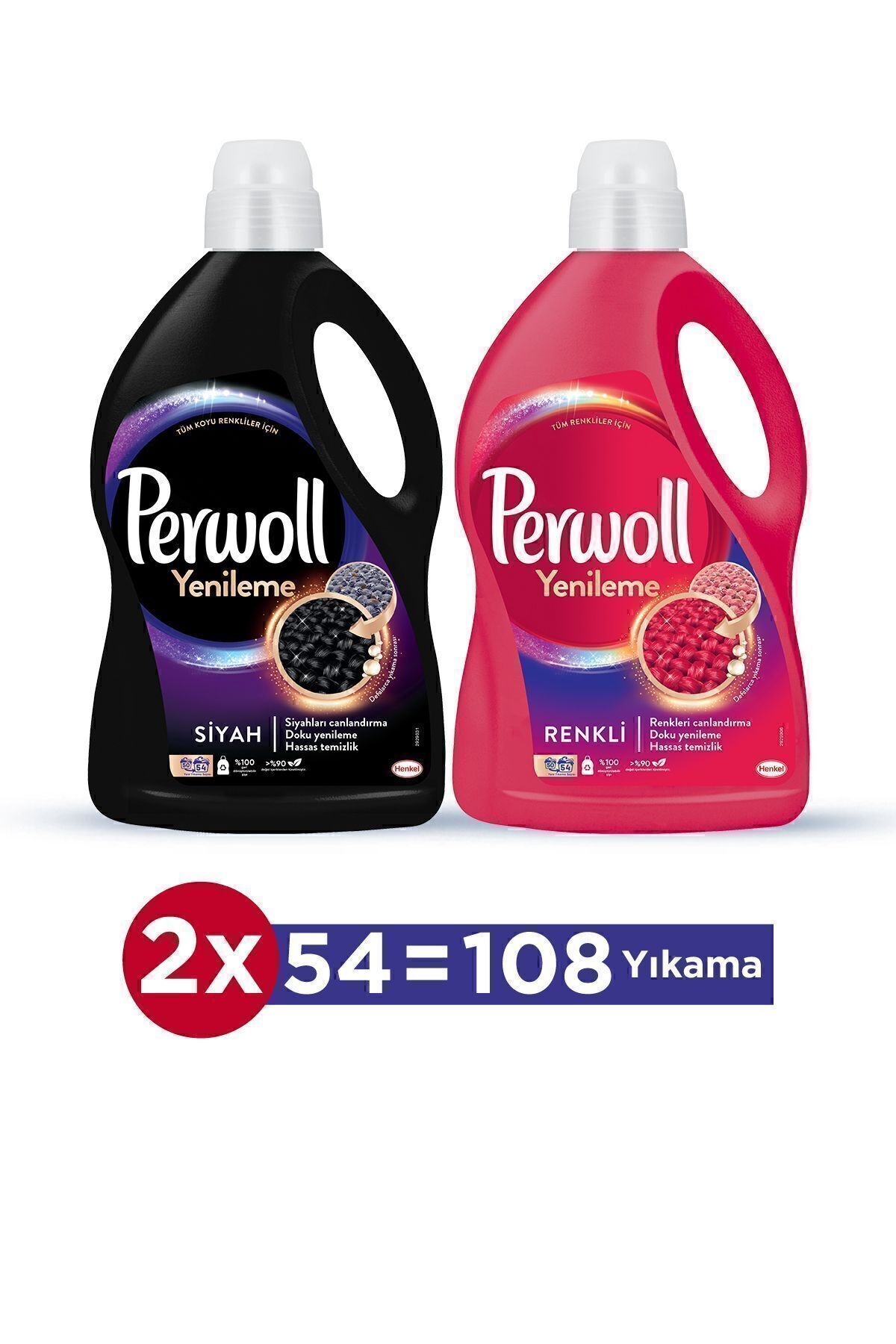 Perwoll Sıvı Deterjan Yenileme Siyah & Renkli 2.97L (2'li Set) – Renk ...