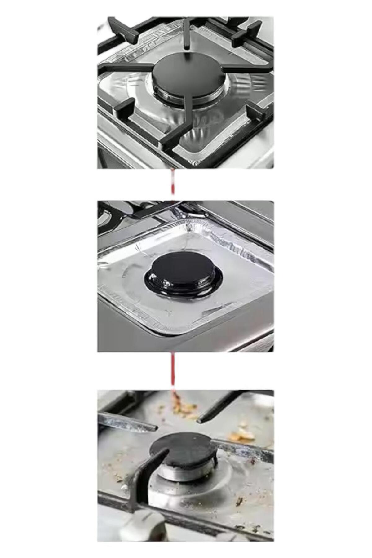 Sezka Life Alüminyum Folyo Ped Kağıt KullanAt Gazlı Ocak Koruyucu ...