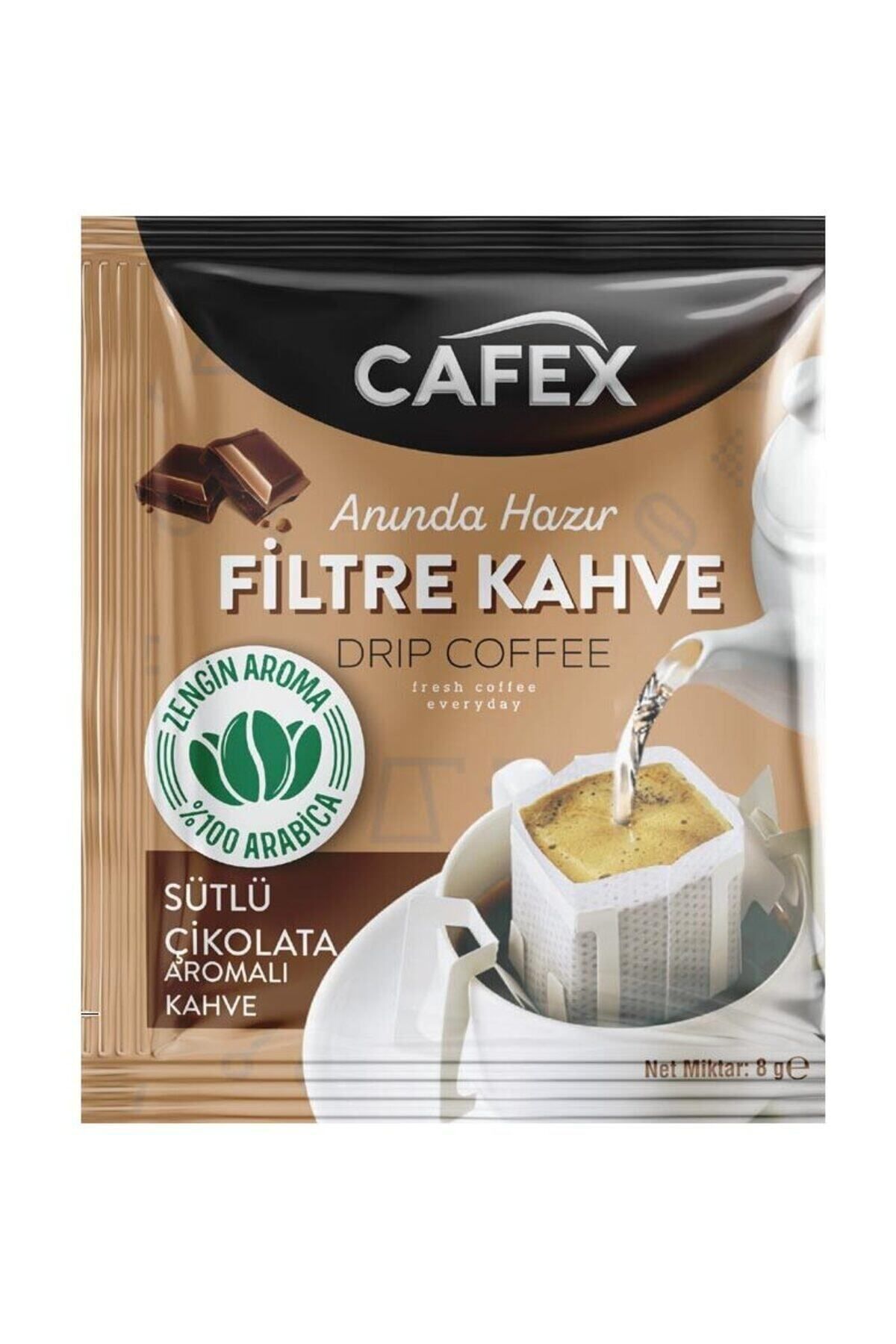 CAFEX Sütlü Çikolata Aromalı Tek Içimlik Filtre Kahve 8 gr - Fiyatı ...