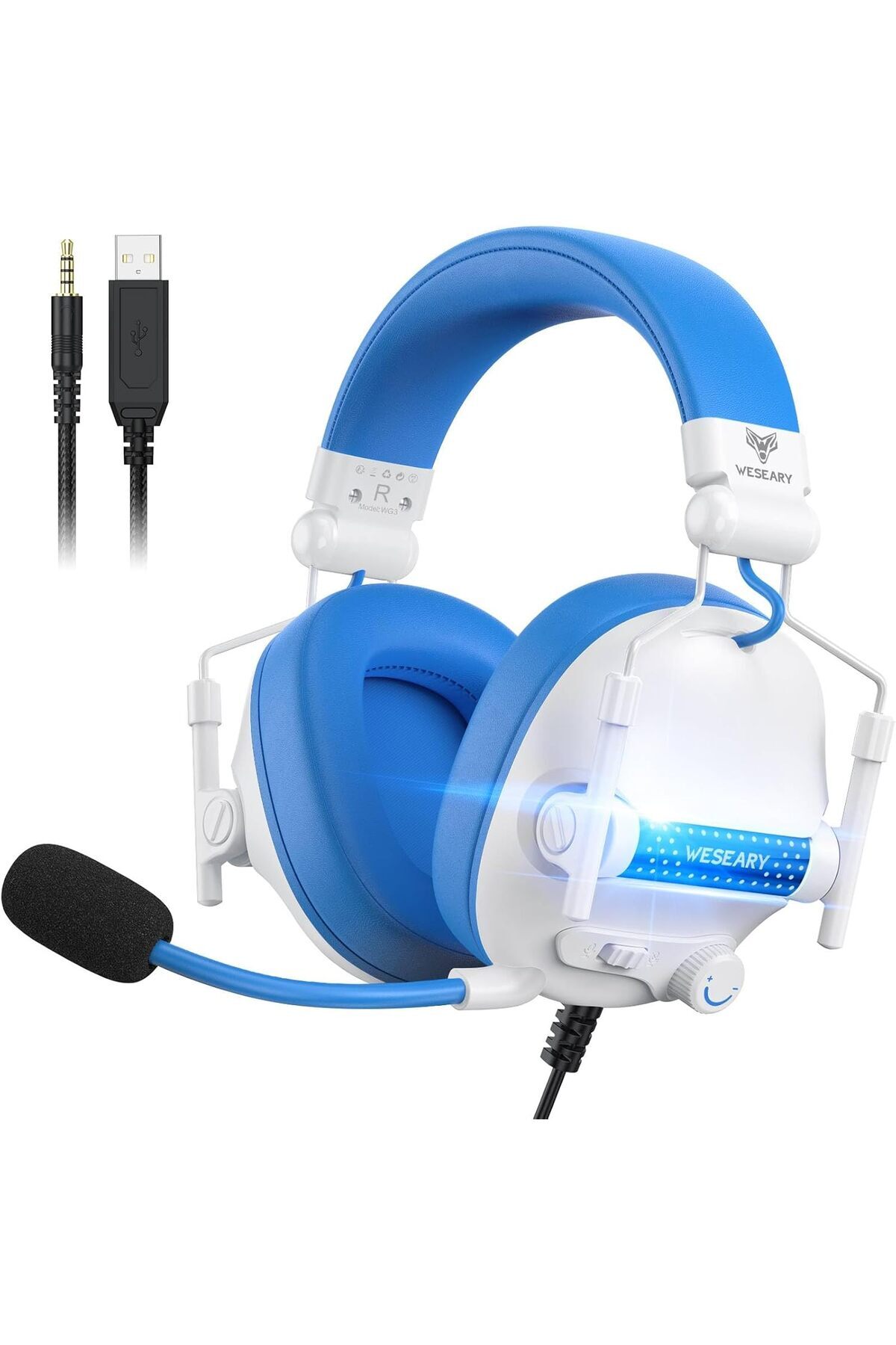 Yion Oyun Kulaklığı, PS4/PS5/PC/Xbox/Switch, Mikrofonlu, 3,5 mm Jak ...