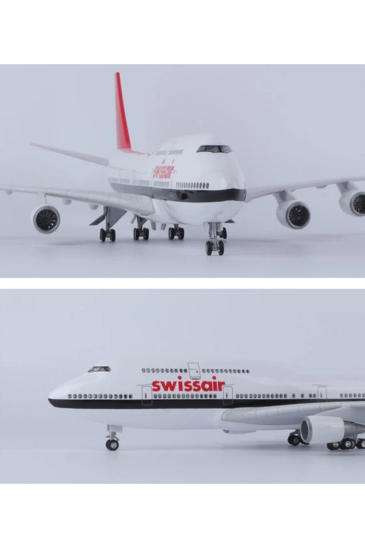 ehobim Boeing 747 Yolcu Uçağı Swiss Air Model Uçak 1/150 Ölçek 47cm ...