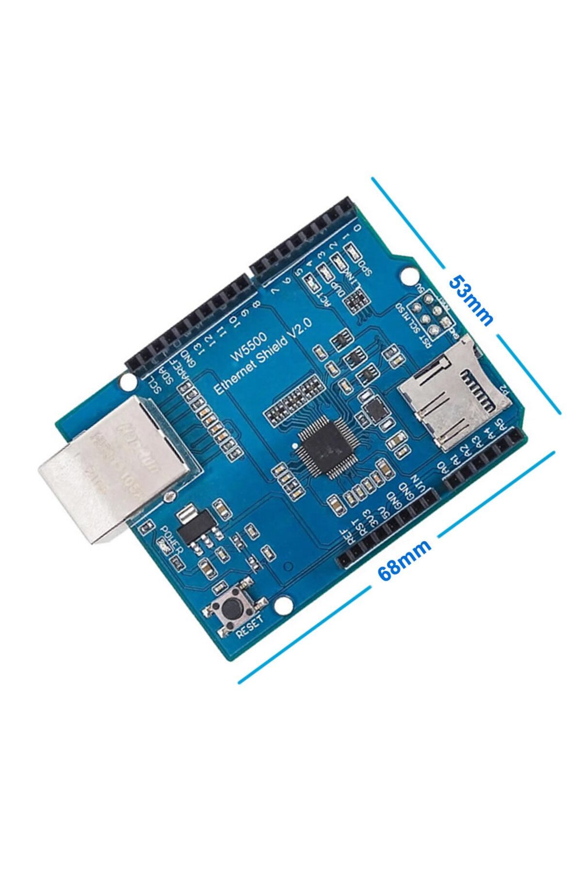 Genel Markalar Arduino Ethernet Shield Wiznet W5500 3.3V SPI TCP/IP UDP Network Ağ Lan ...