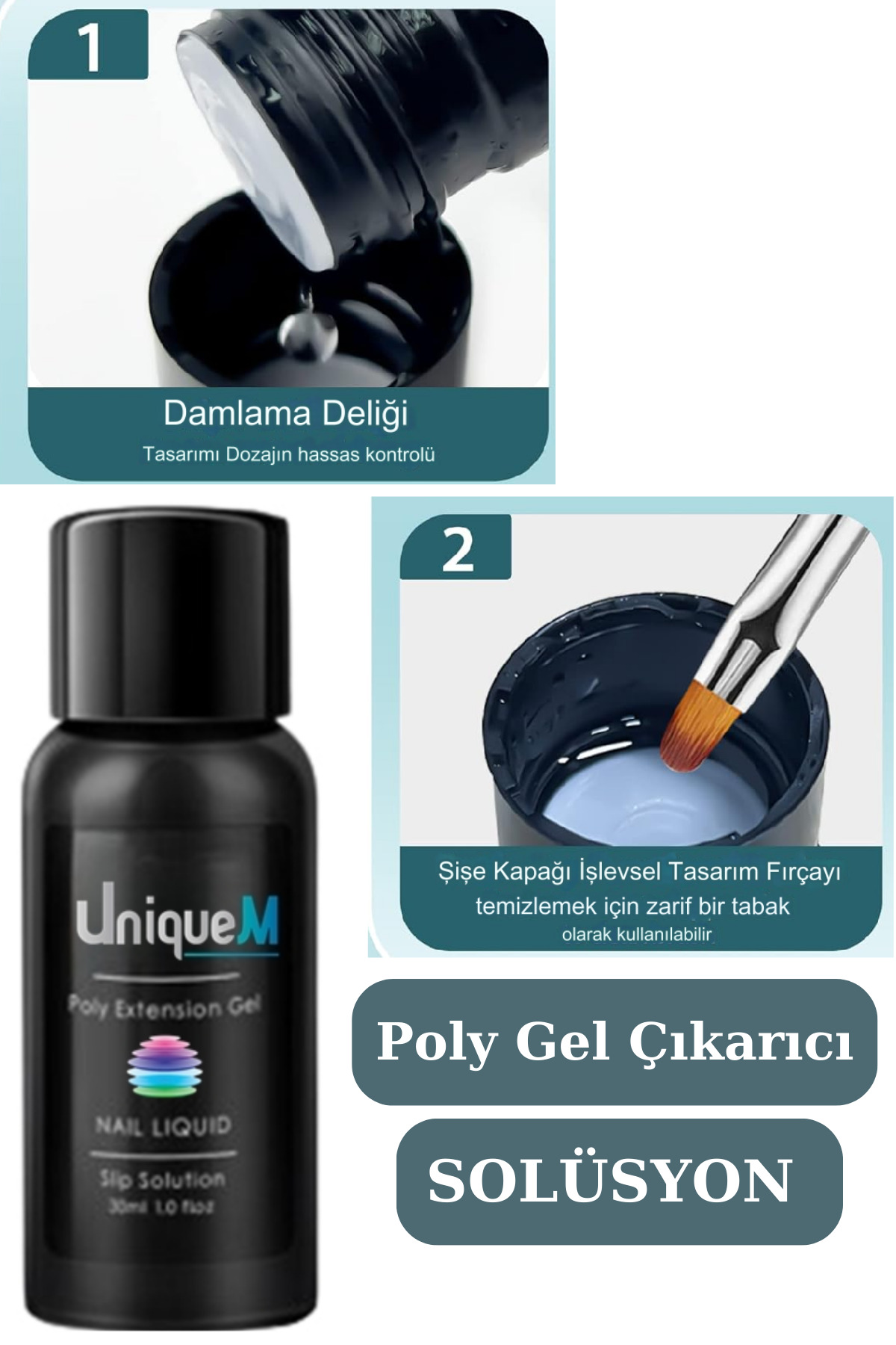 Uniquem Glitter Serisi 35 Parca Tirnak Yapma Poly Gel Seti Protez ...